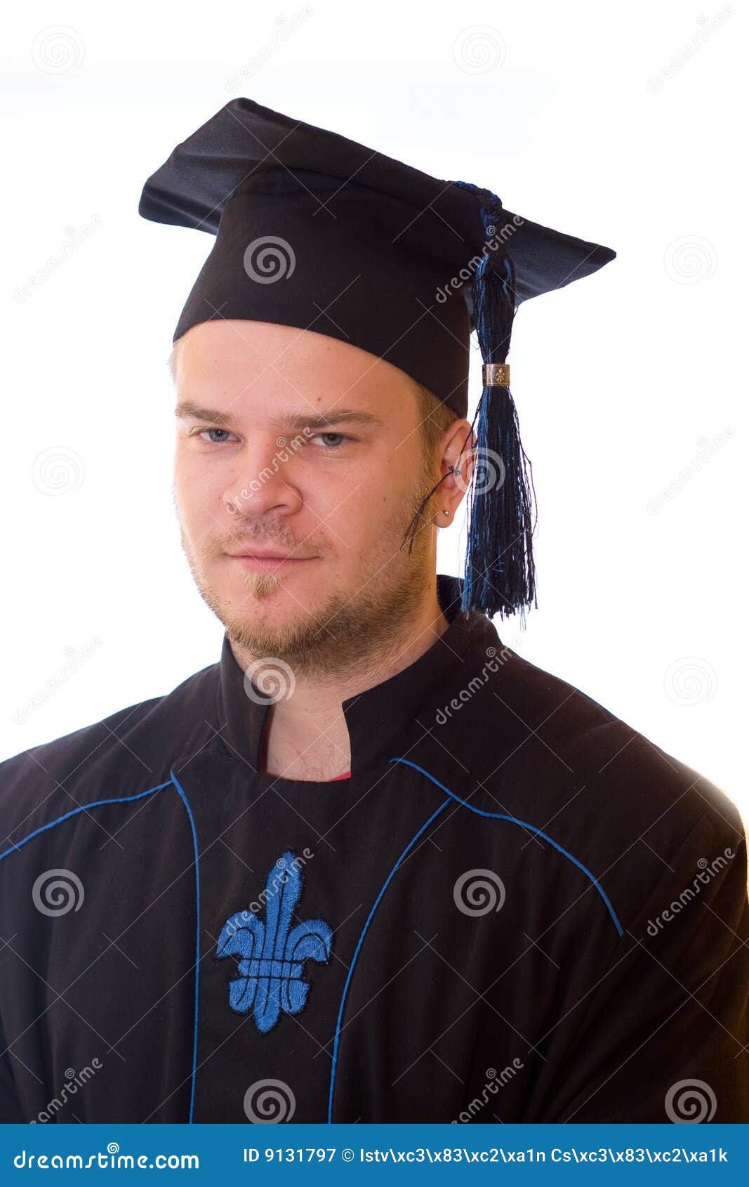 Graduation man stock image. Image of blond, certificate - 9131797