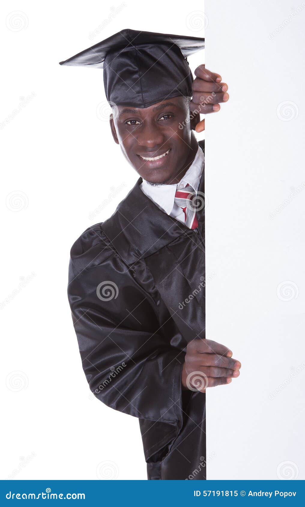 Graduation Man with Bill Board Stock Image - Image of advertisement ...