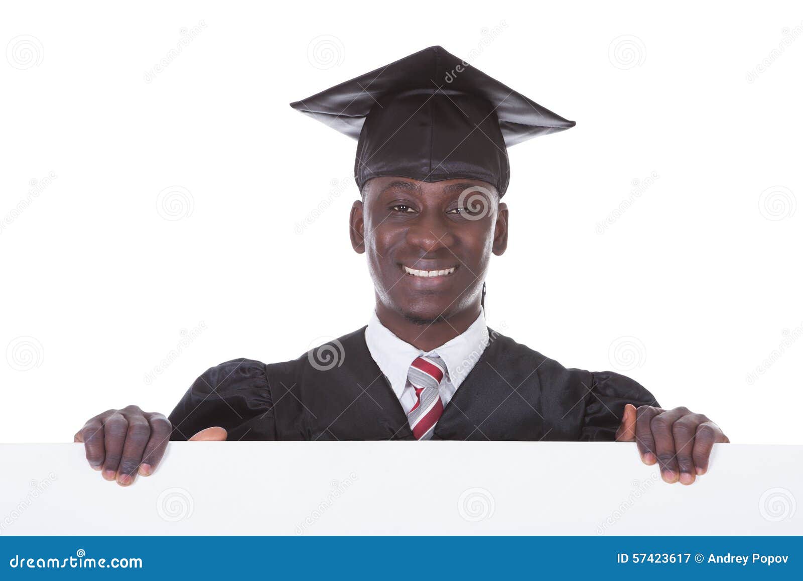 Graduation Man with Bill Board Stock Image - Image of cleaner ...