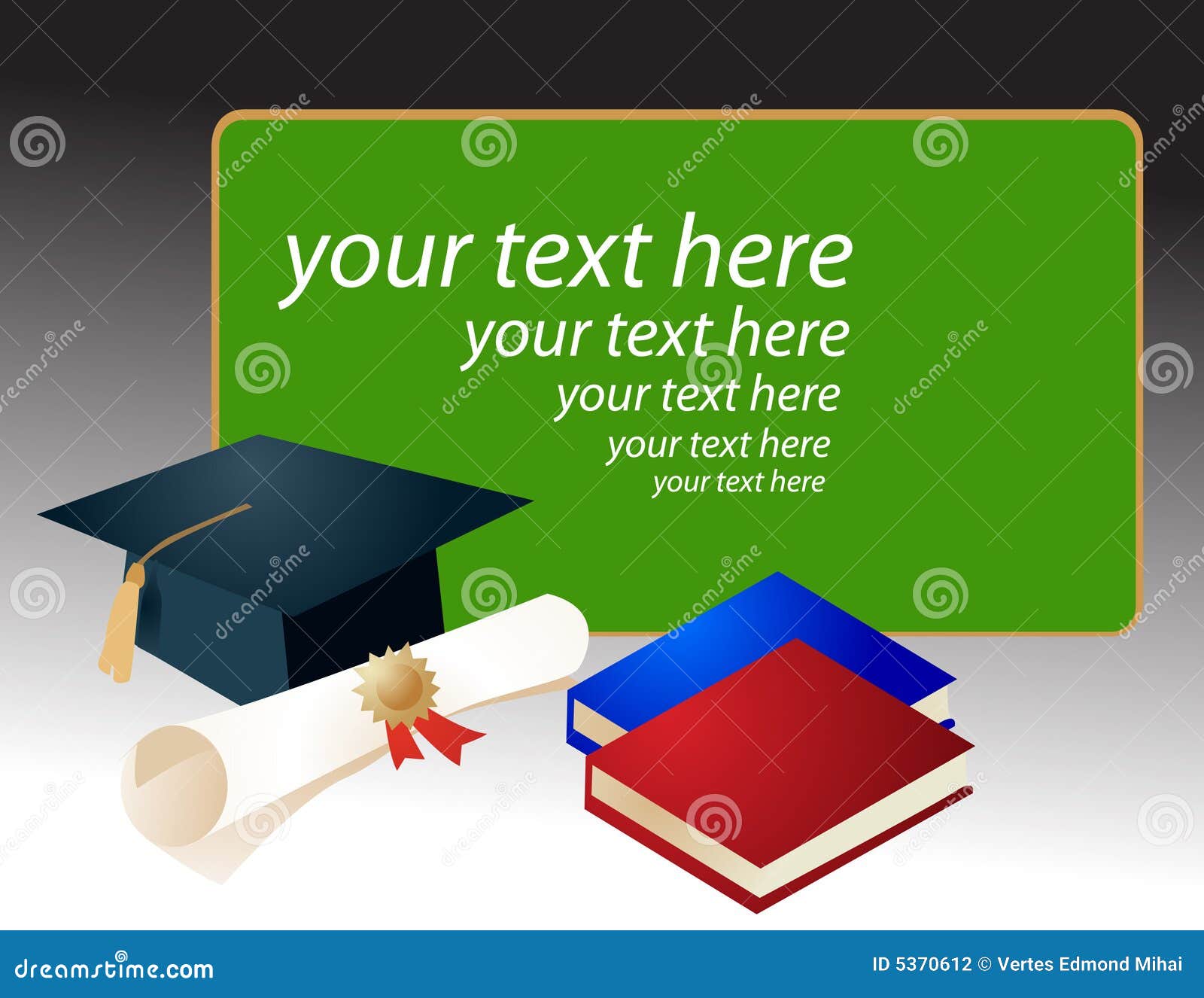 Graduation Mortar Board stock vector. Illustration of graduate - 5370612