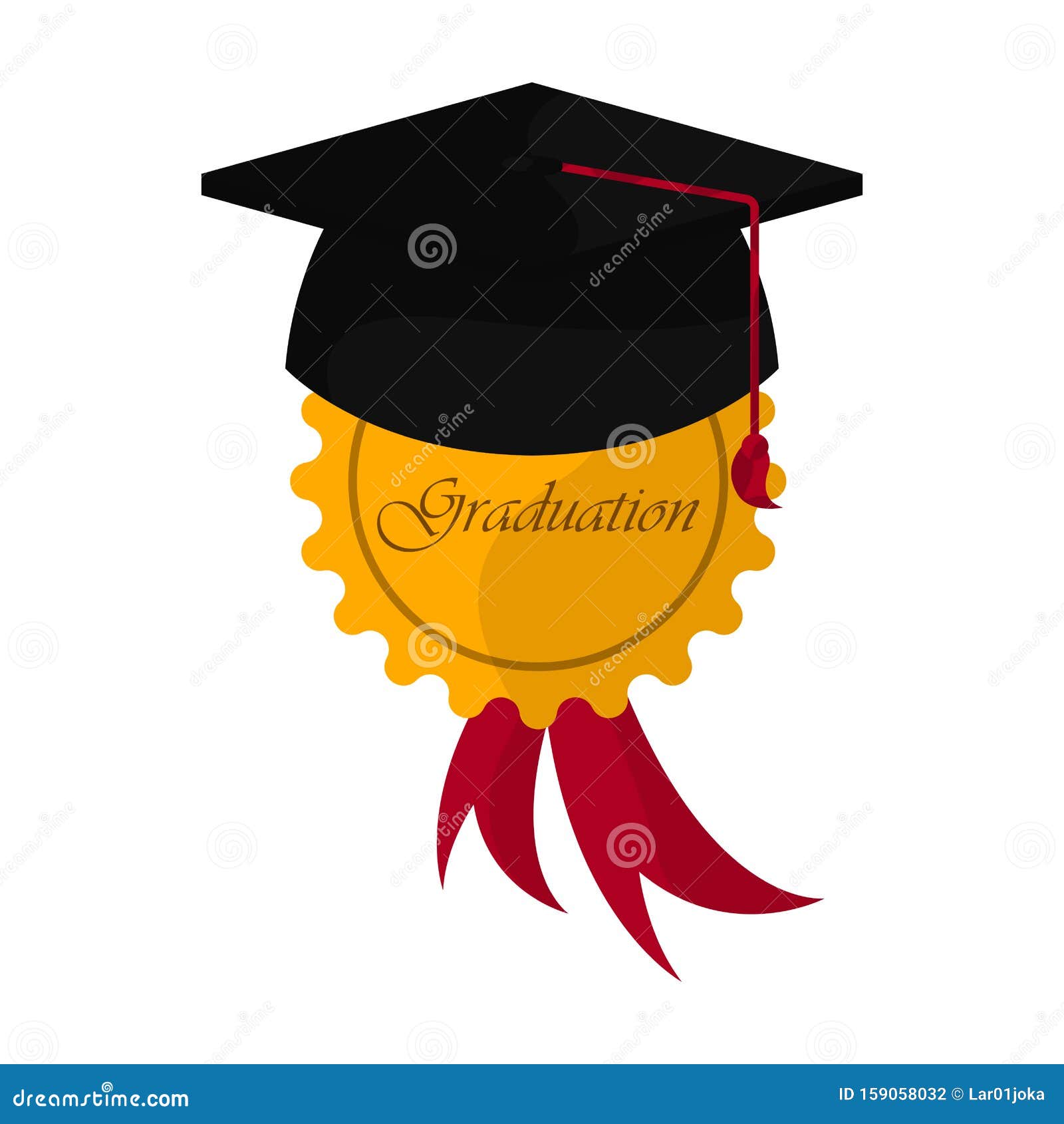 Graduation Objects Illustration Stock Vector - Illustration of academic ...