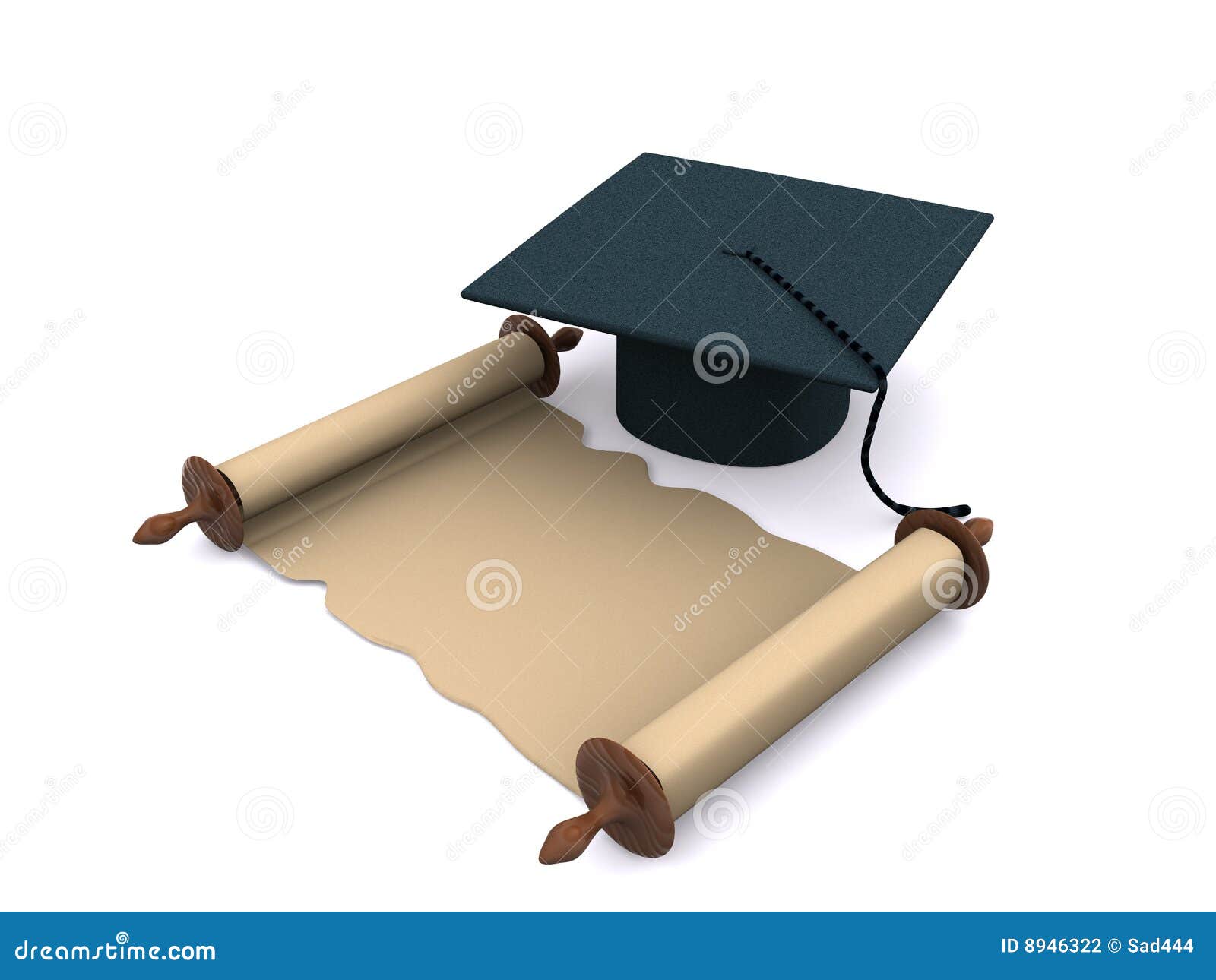 Graduation Objects on White Stock Illustration - Illustration of wisdom ...