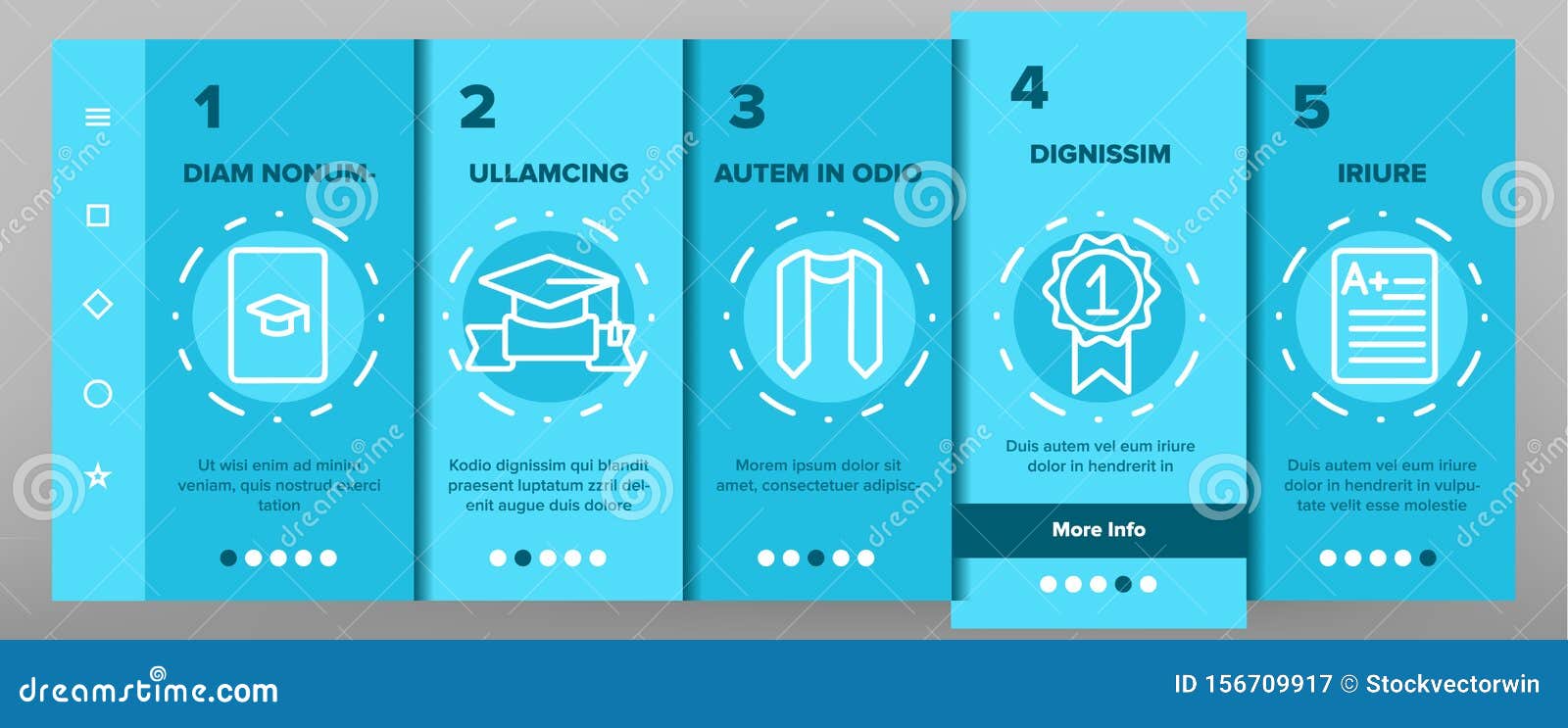 Graduation Onboarding Vector Stock Vector - Illustration of ...