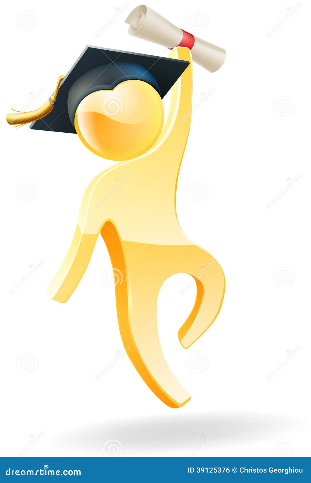 Graduation Convocation Celebration Caps Silhouette Cartoon Vector ...