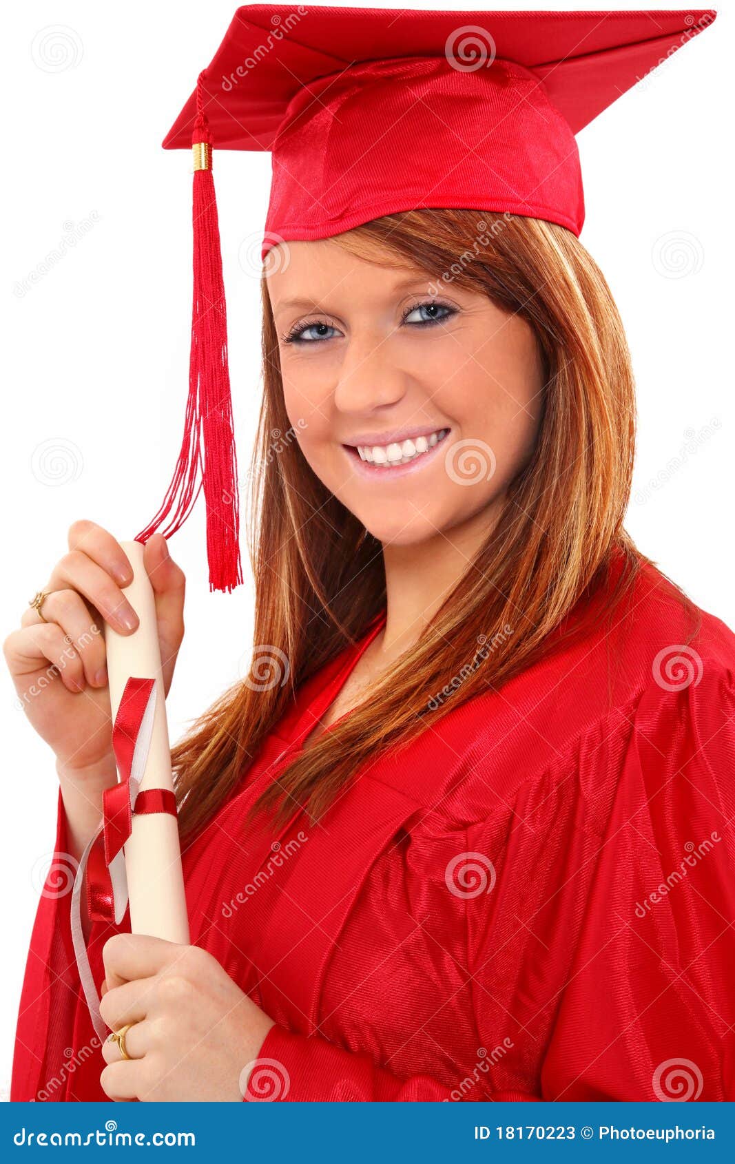Graduation Portrait Woman stock image. Image of friends - 18170223