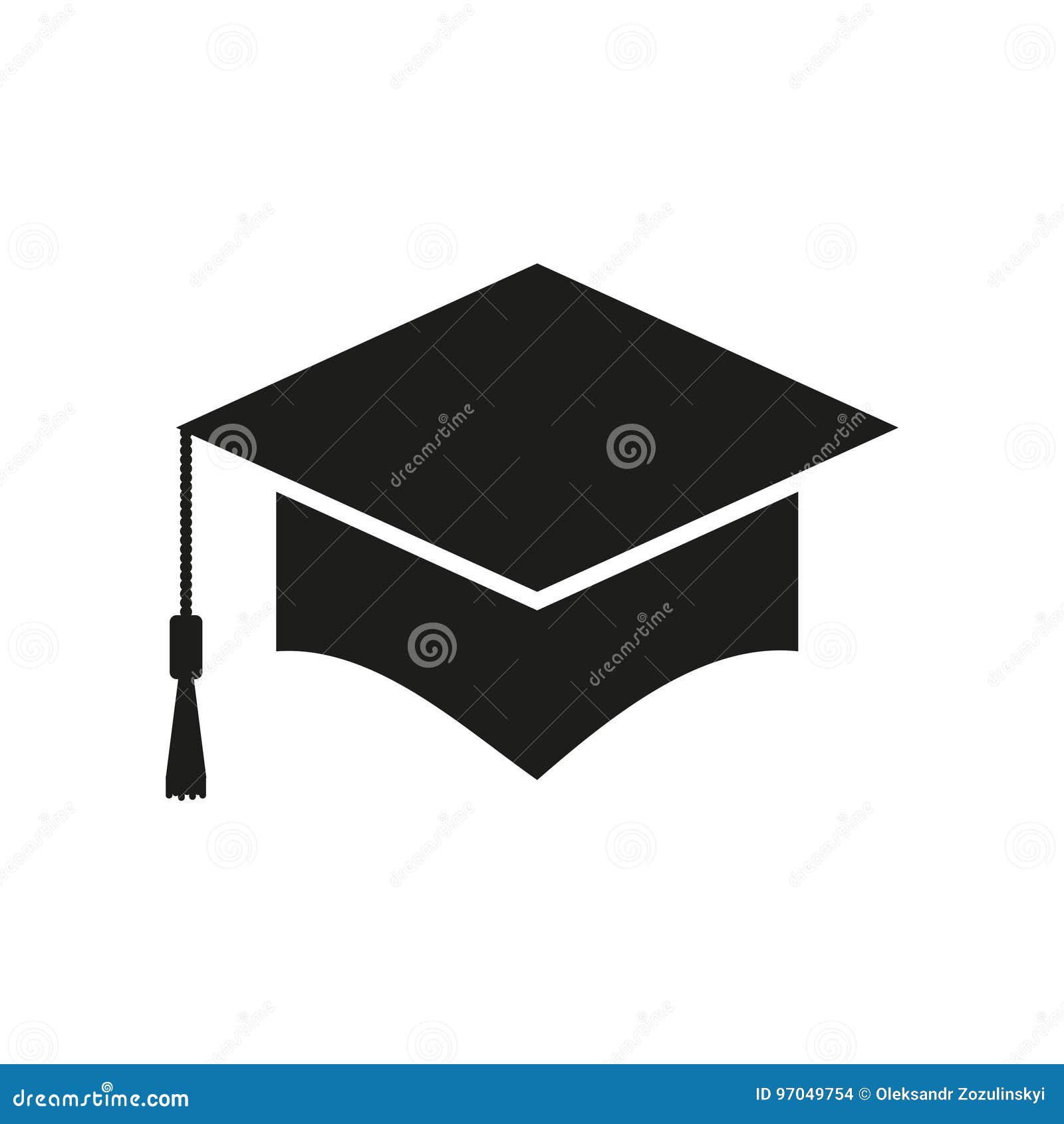 Graduation School Cap Illustration. Vector Stock Vector - Illustration ...