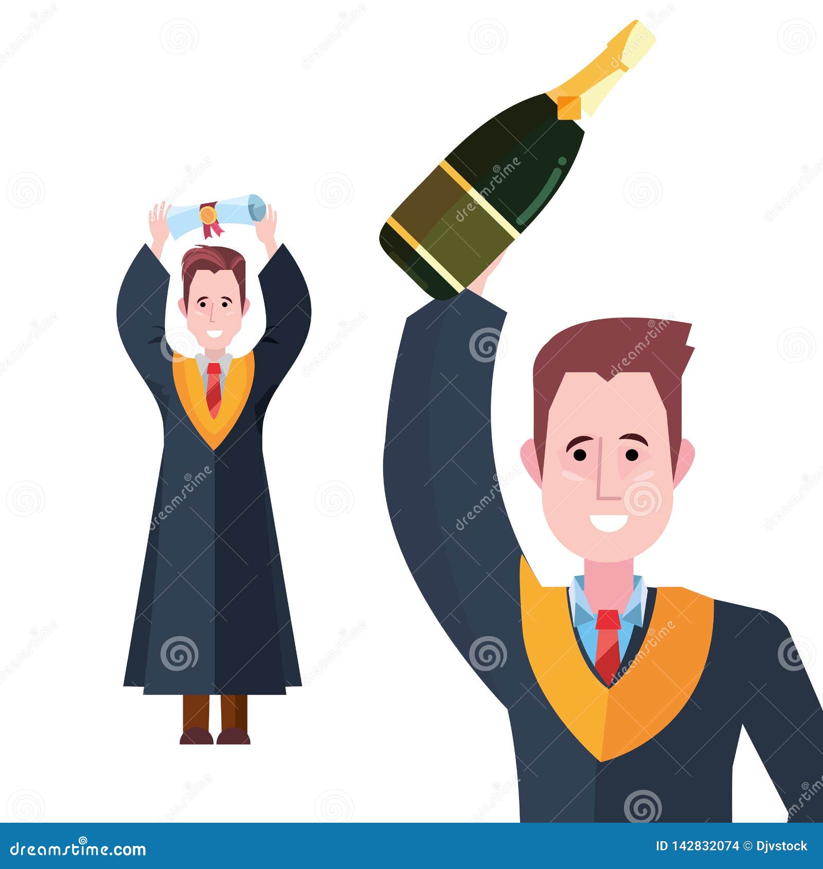 Graduation School Celebration Stock Vector - Illustration of university ...