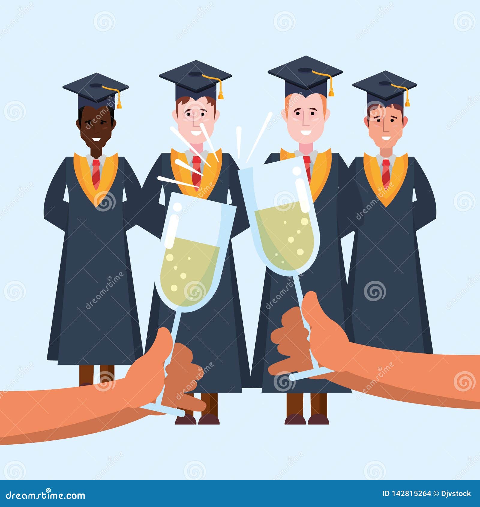 Graduation School Celebration Stock Vector - Illustration of university ...