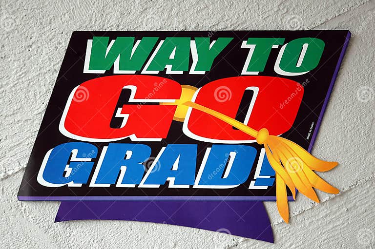 Graduation sign stock image. Image of school, achieve - 5375645