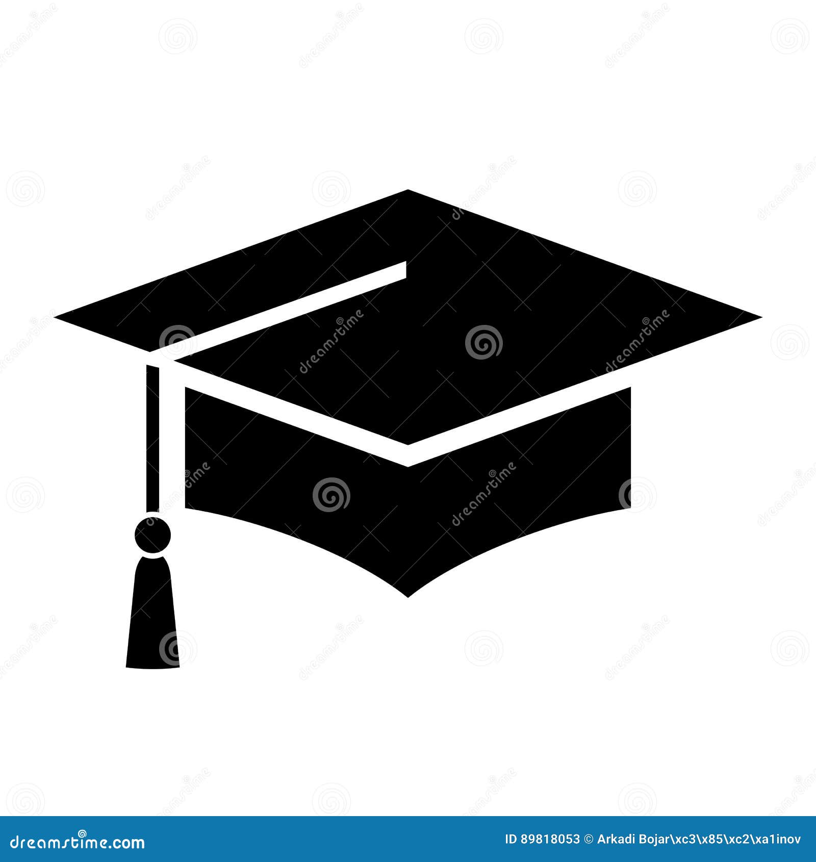 Graduation Square Cap Vector Icon Stock Vector - Illustration of board ...