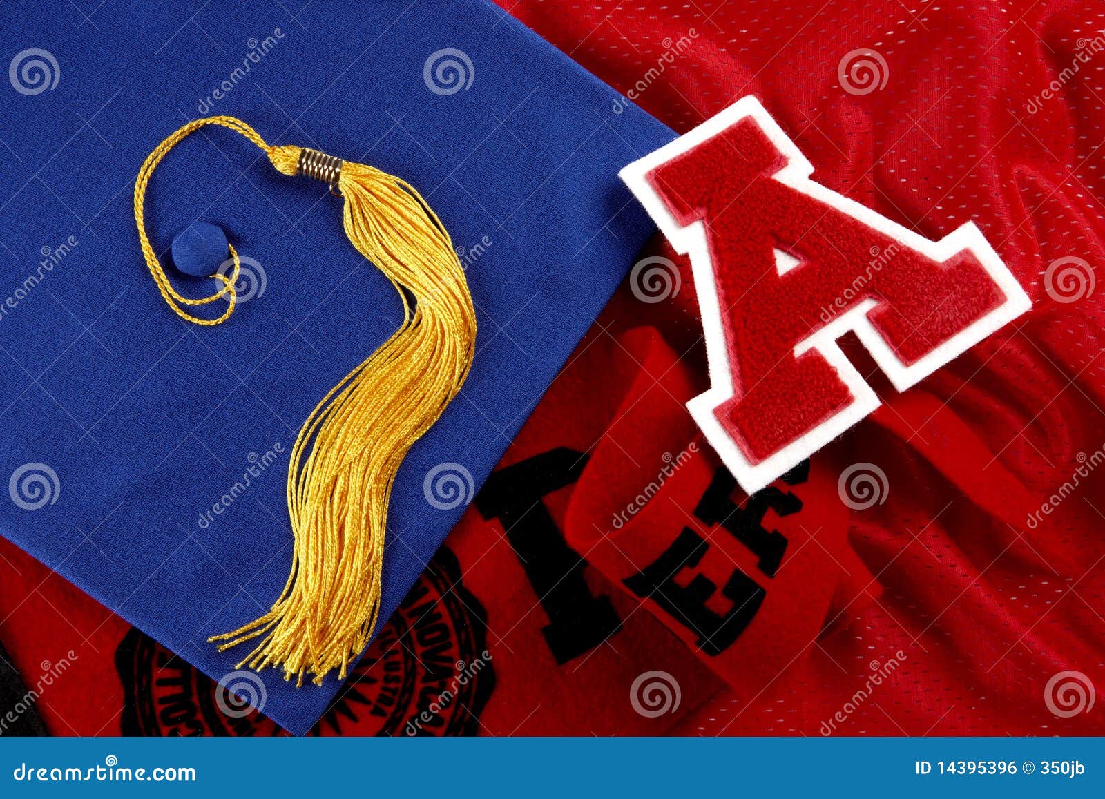 Graduation still life stock photo. Image of school, blue - 14395396
