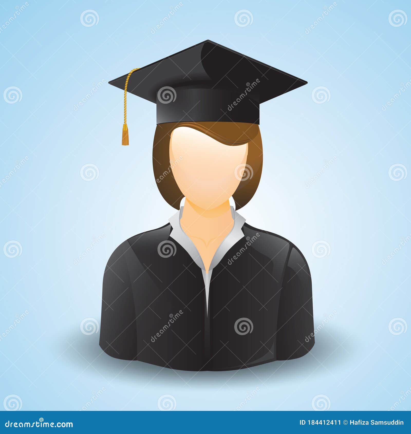 Graduation Student. Vector Illustration Decorative Background Design ...