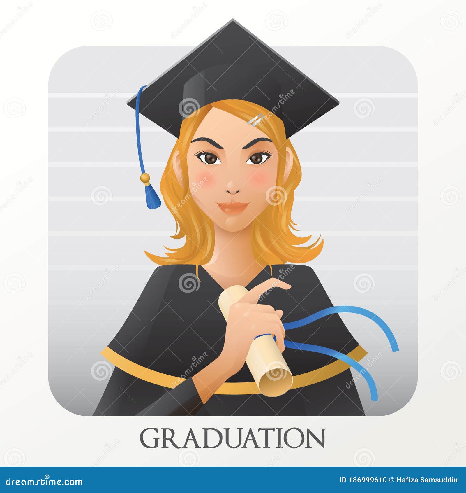 Graduation Student. Vector Illustration Decorative Design Stock Vector ...