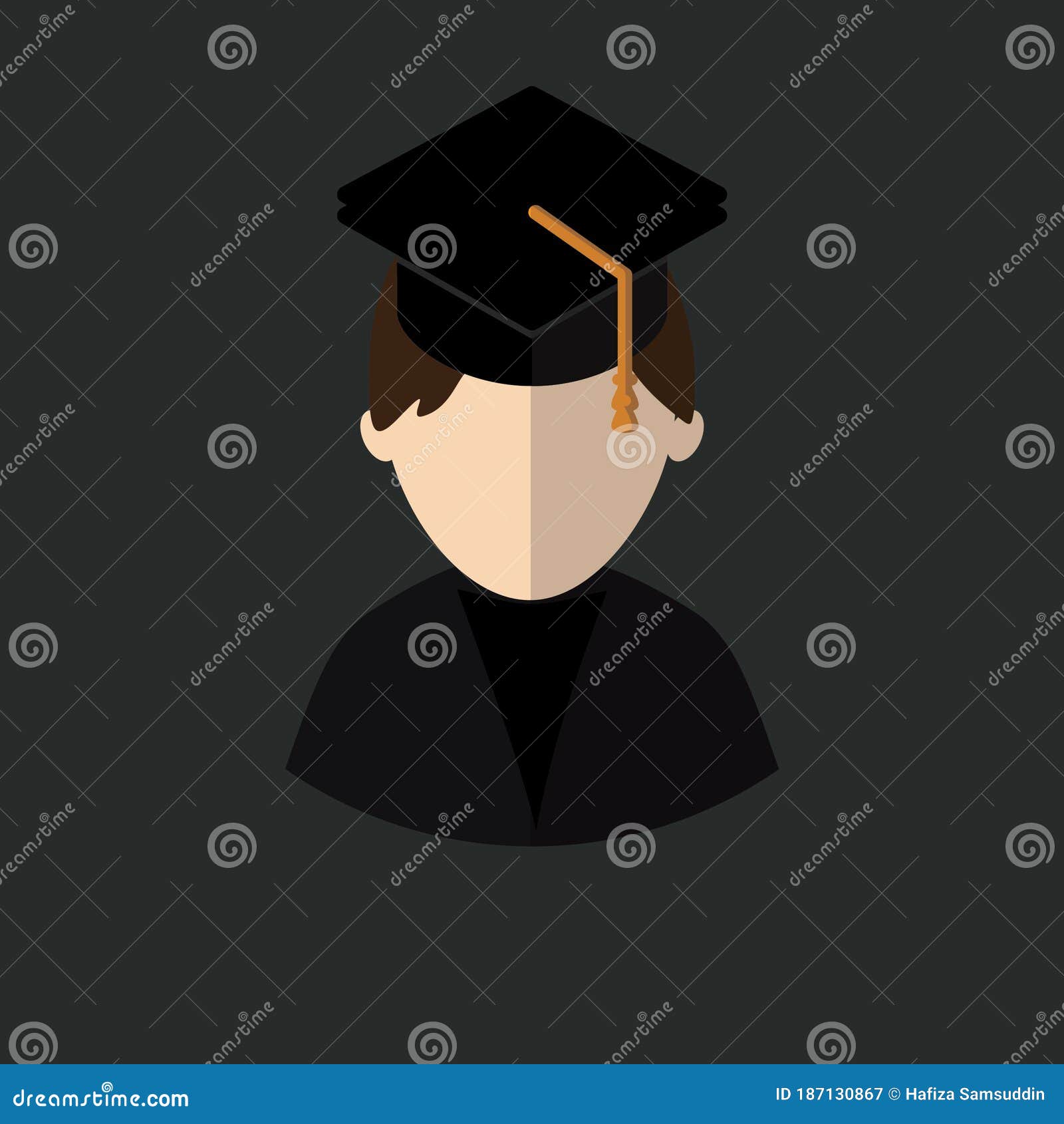 Graduation Student. Vector Illustration Decorative Design Stock Vector ...