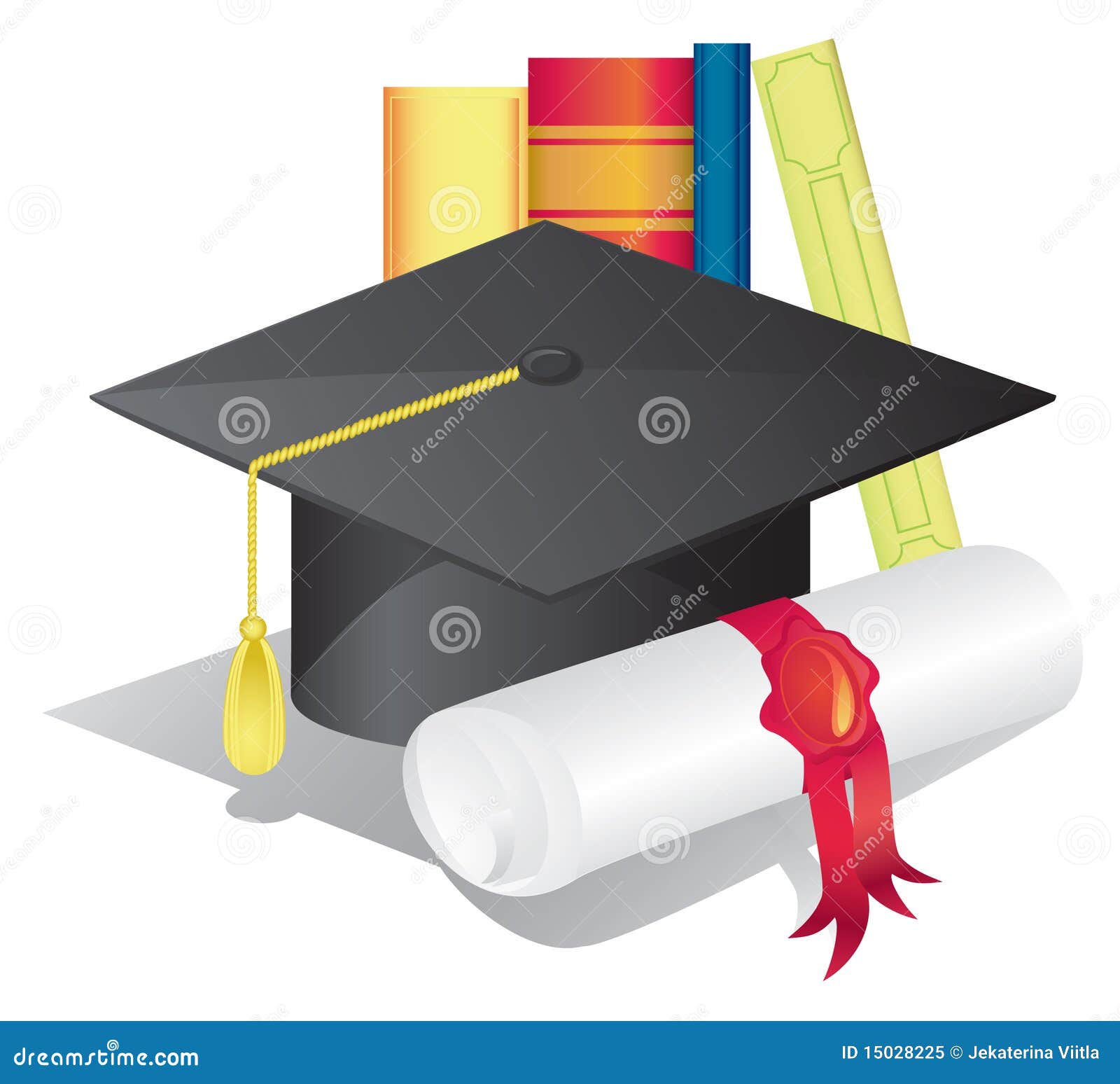 Graduation symbols stock vector. Illustration of isolated - 15028225