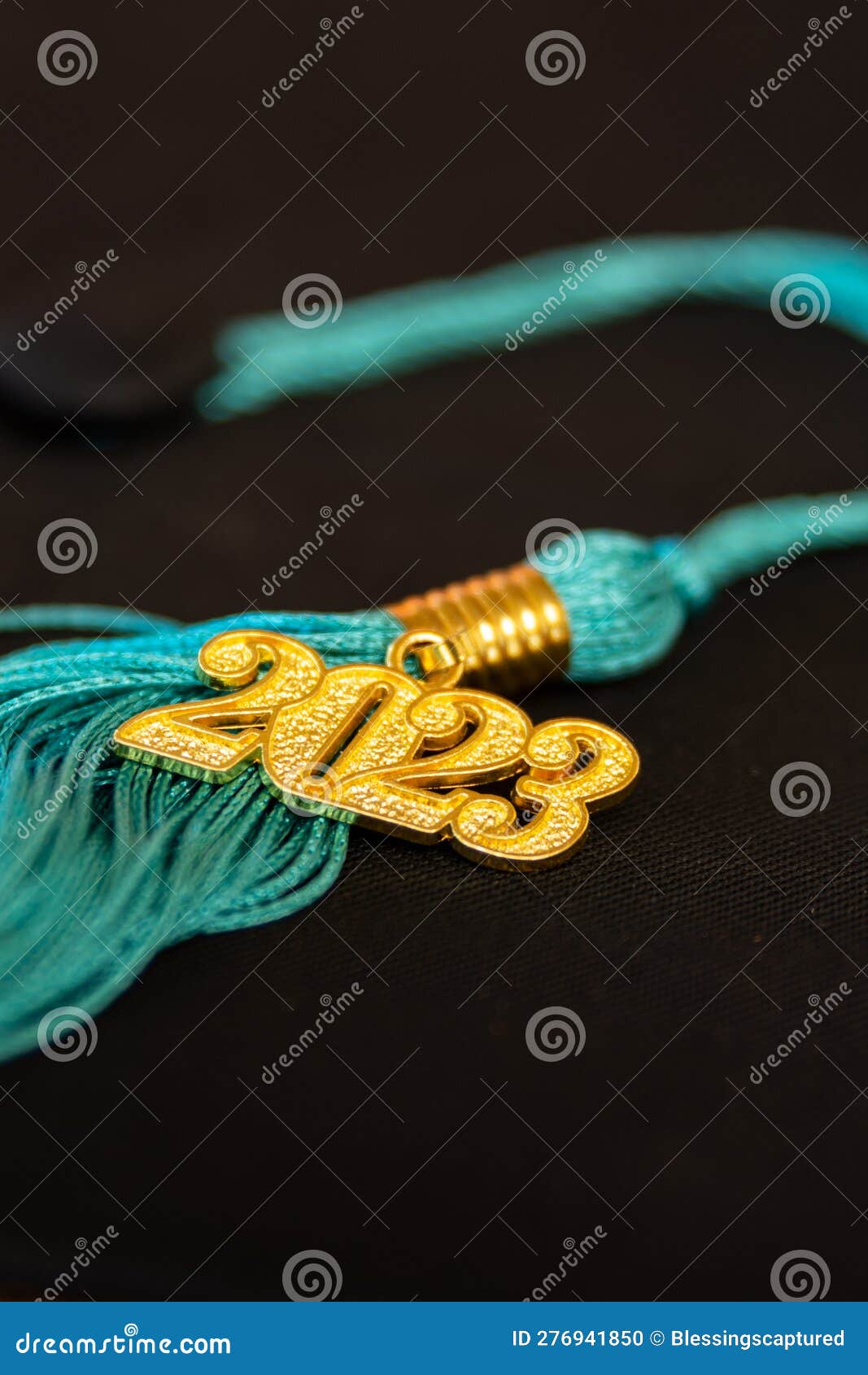 A 2023 Graduation Tassel on Black Stock Photo - Image of connection ...