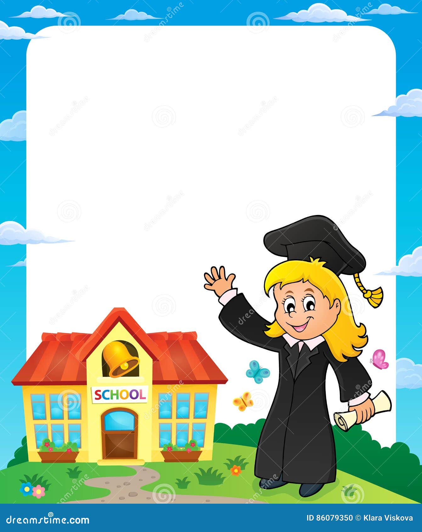 Graduation Theme Of Cap And Gowns On Group Of People Royalty-Free Stock ...