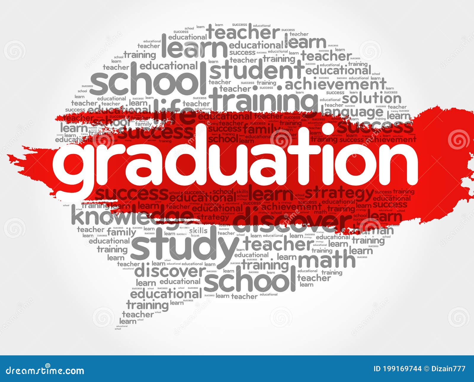 GRADUATION Think Bubble Word Cloud Stock Illustration - Illustration of ...