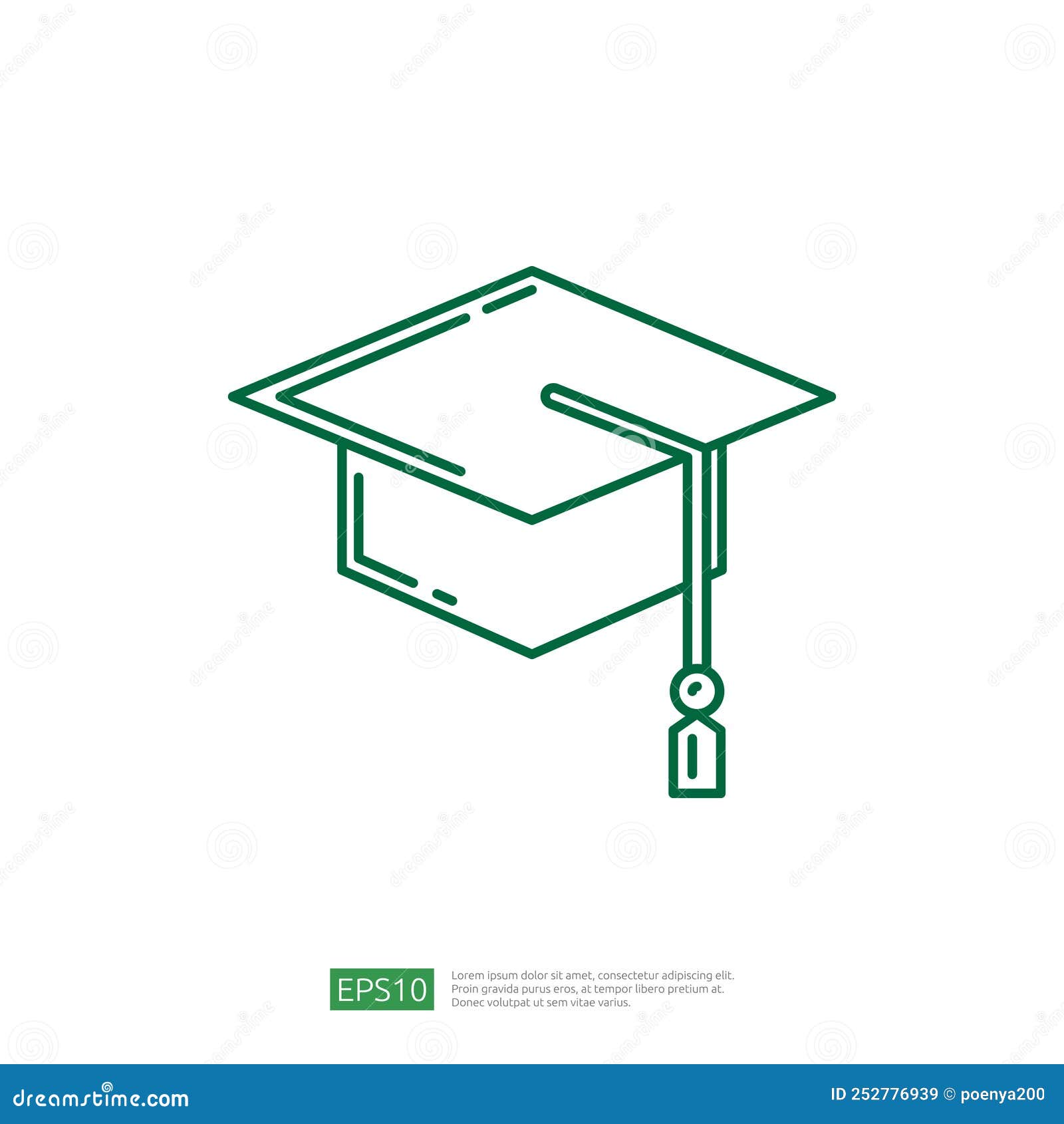 Toga Cap Education Logo Vector Illustration | CartoonDealer.com #191881478