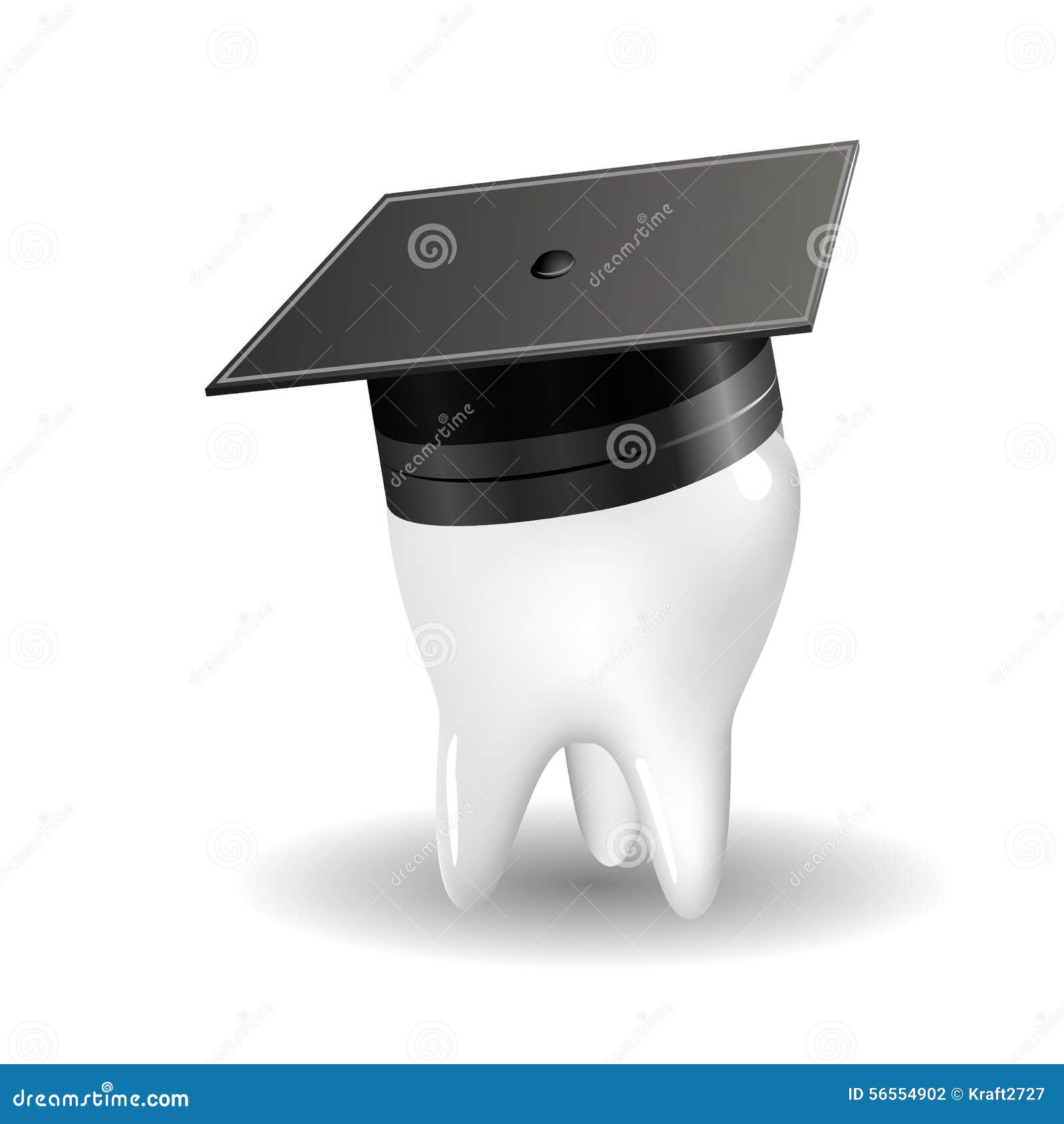 Graduation tooth stock vector. Illustration of smiling - 56554902