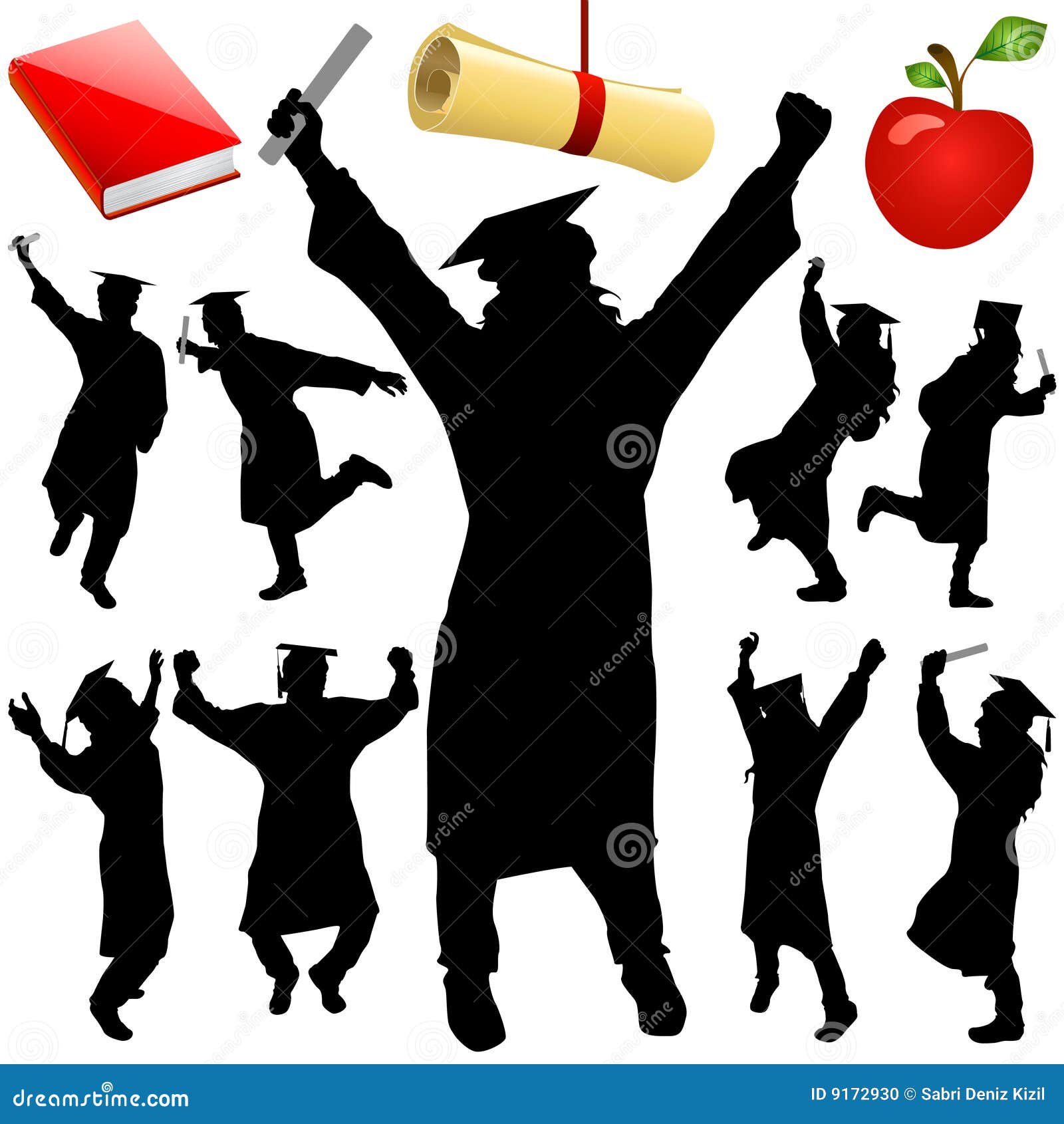 Graduation vector stock vector. Illustration of school - 9172930