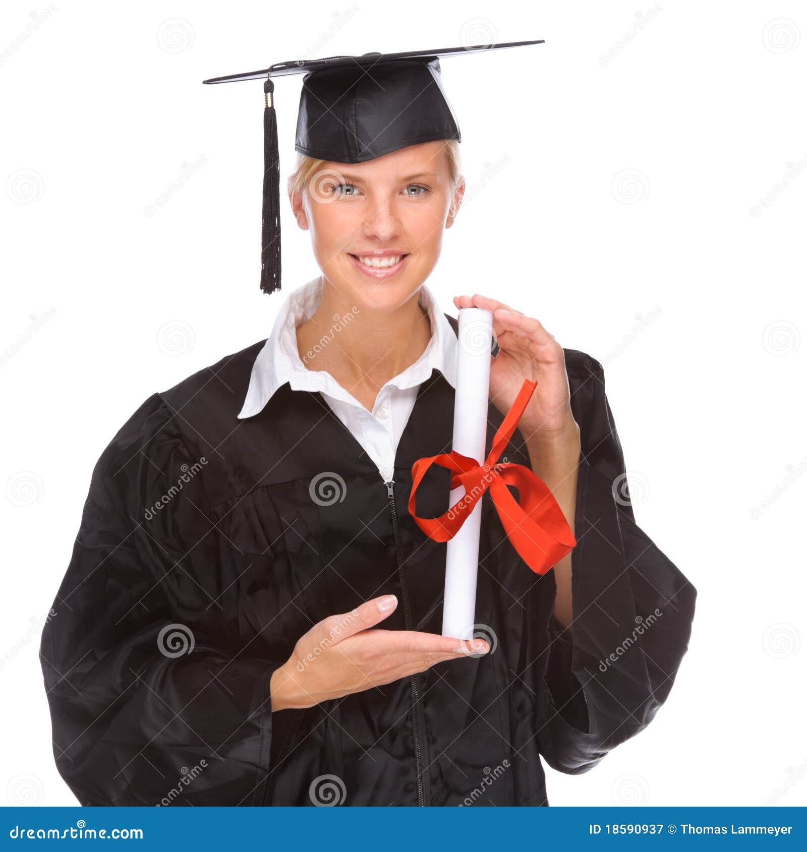 Graduation woman stock image. Image of beautiful, mortarboard - 18590937