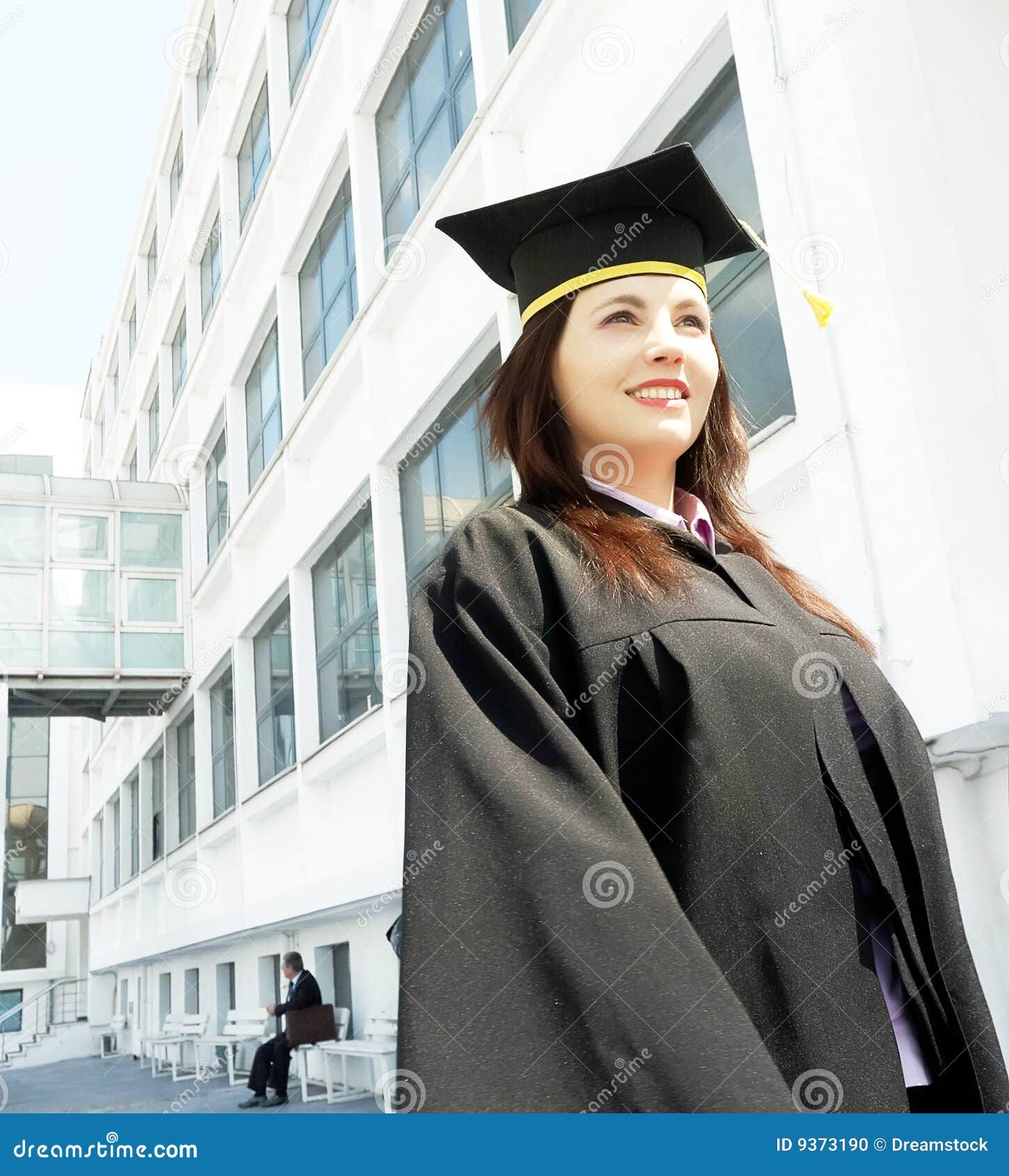 Graduation woman portrait stock photo. Image of bachelors - 9373190