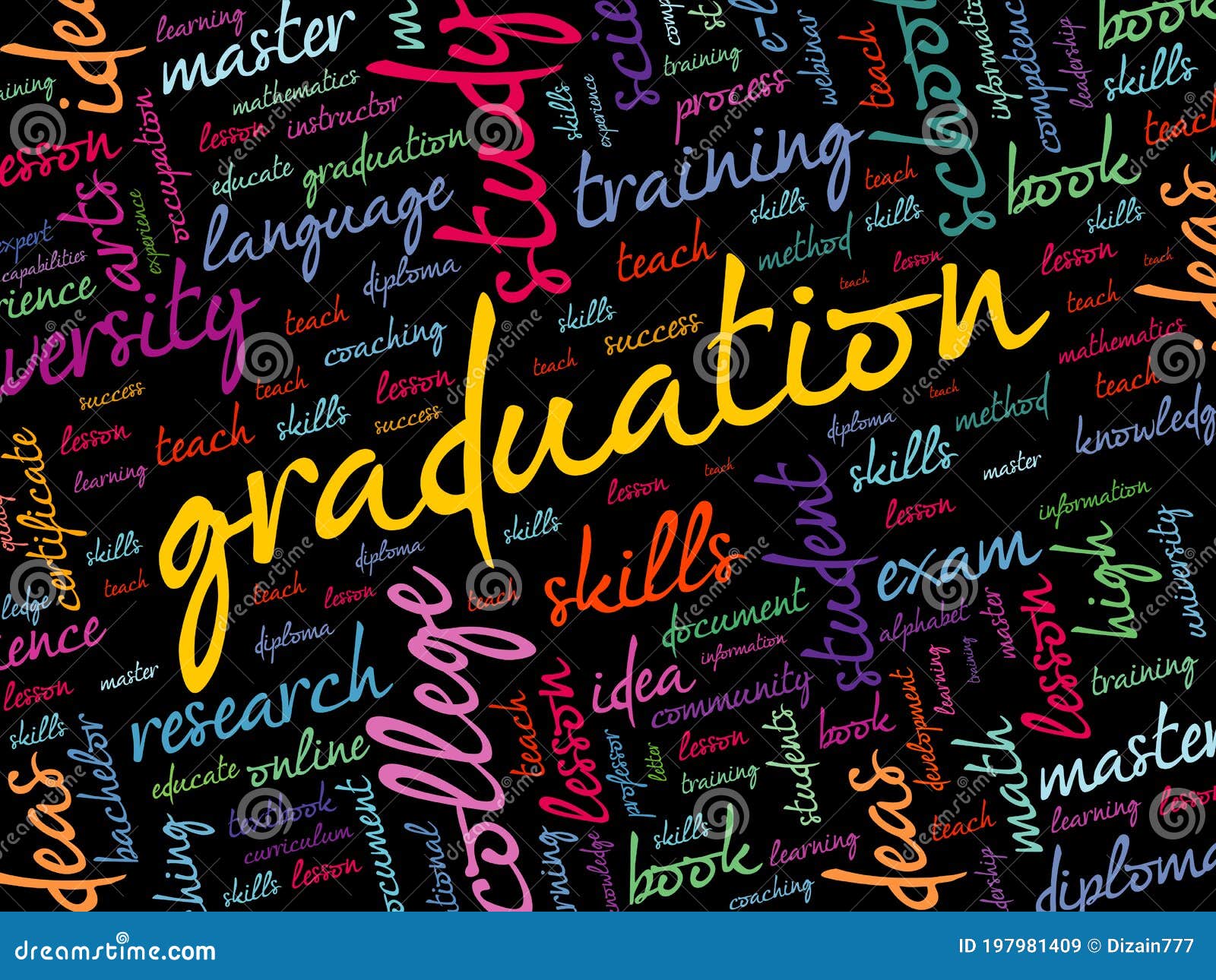 GRADUATION Word Cloud Collage Royalty-Free Stock Photo | CartoonDealer ...