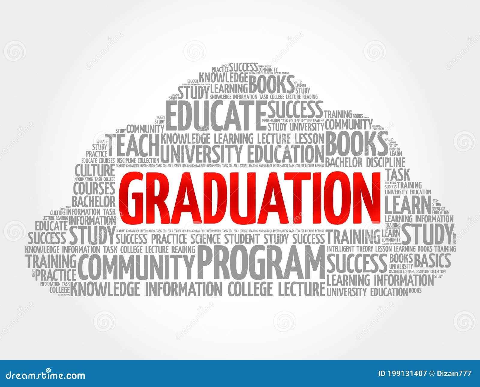 GRADUATION Word Cloud Collage Stock Illustration - Illustration of ...