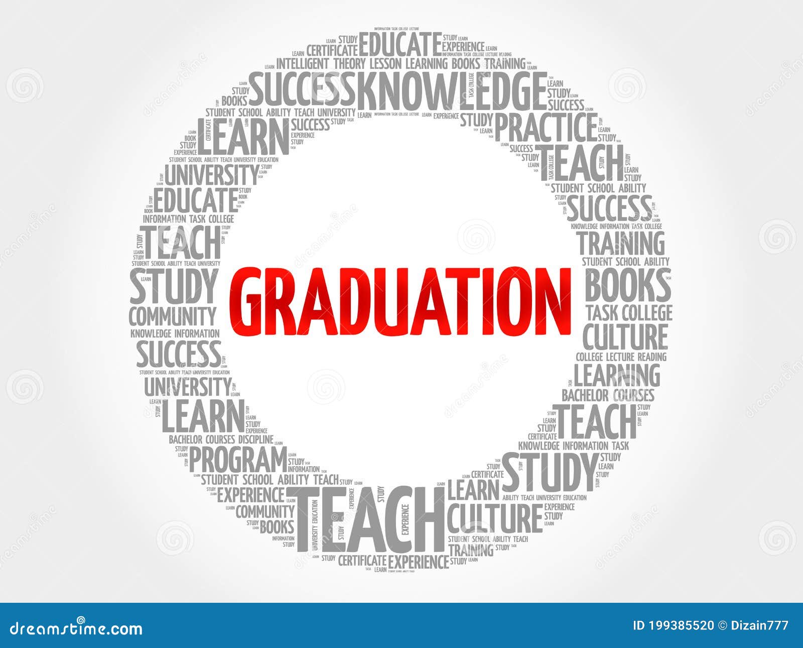 GRADUATION Word Cloud Collage Stock Illustration - Illustration of ...