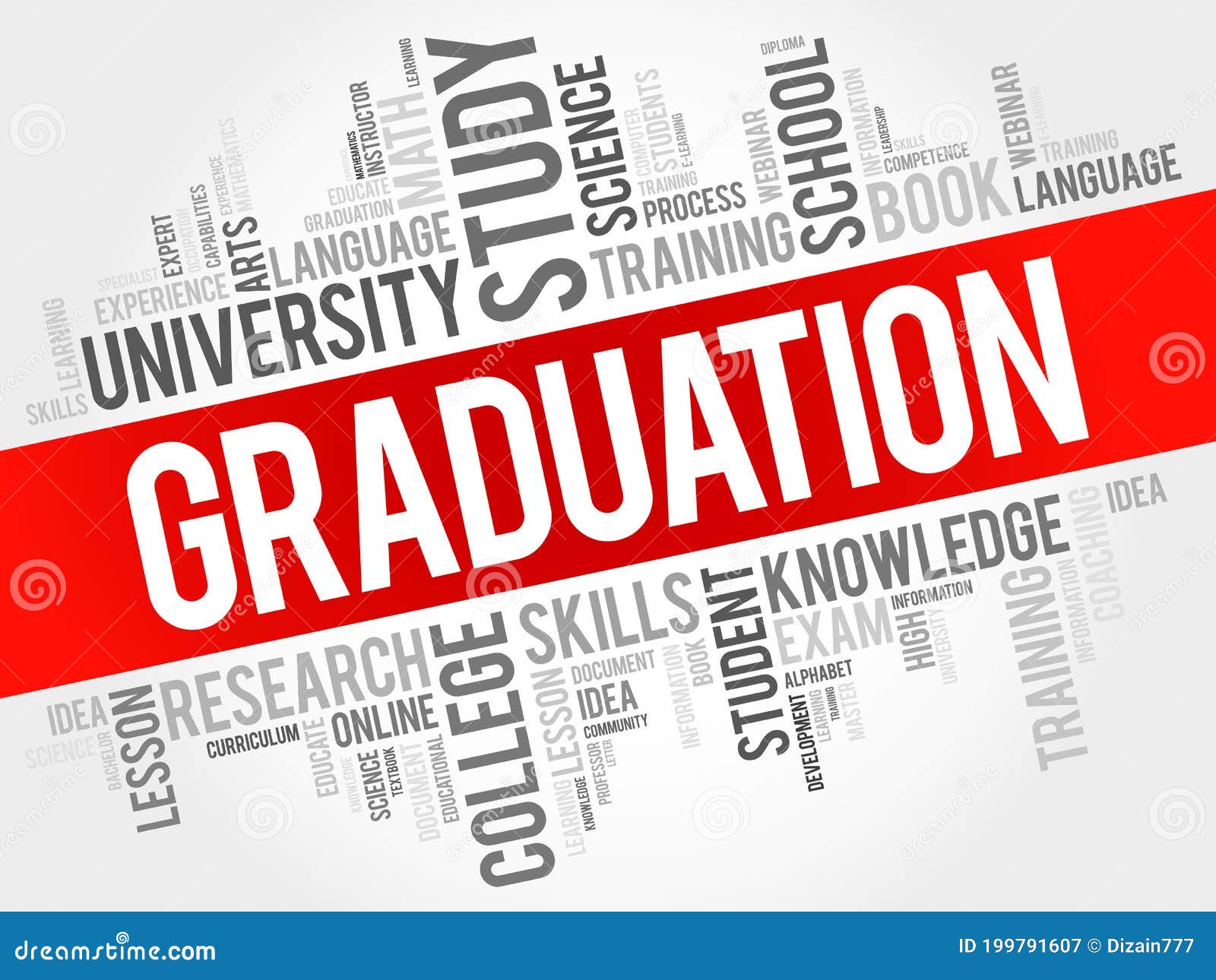 GRADUATION Word Cloud Collage Stock Illustration - Illustration of ...