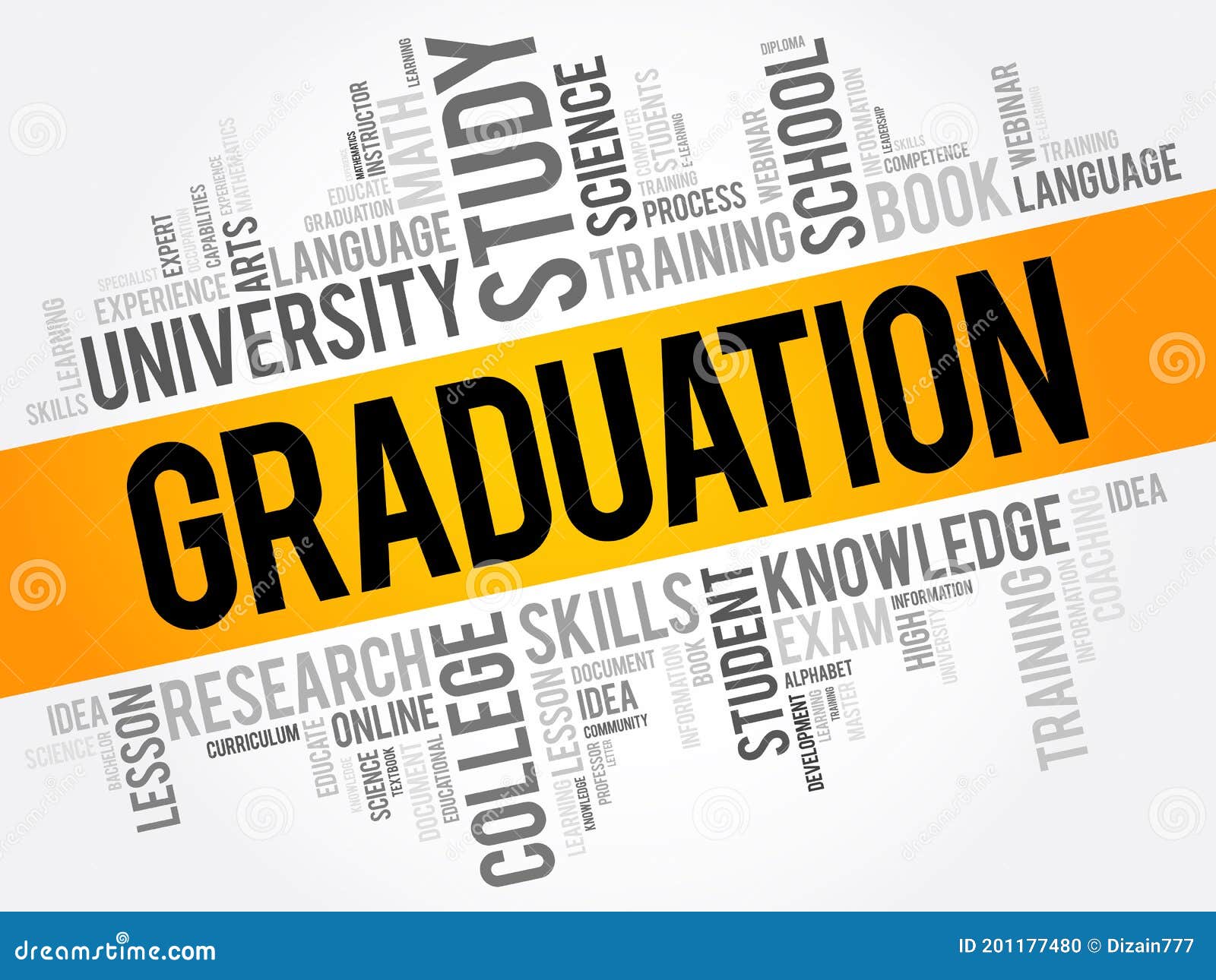 GRADUATION Word Cloud Collage Stock Illustration - Illustration of ...
