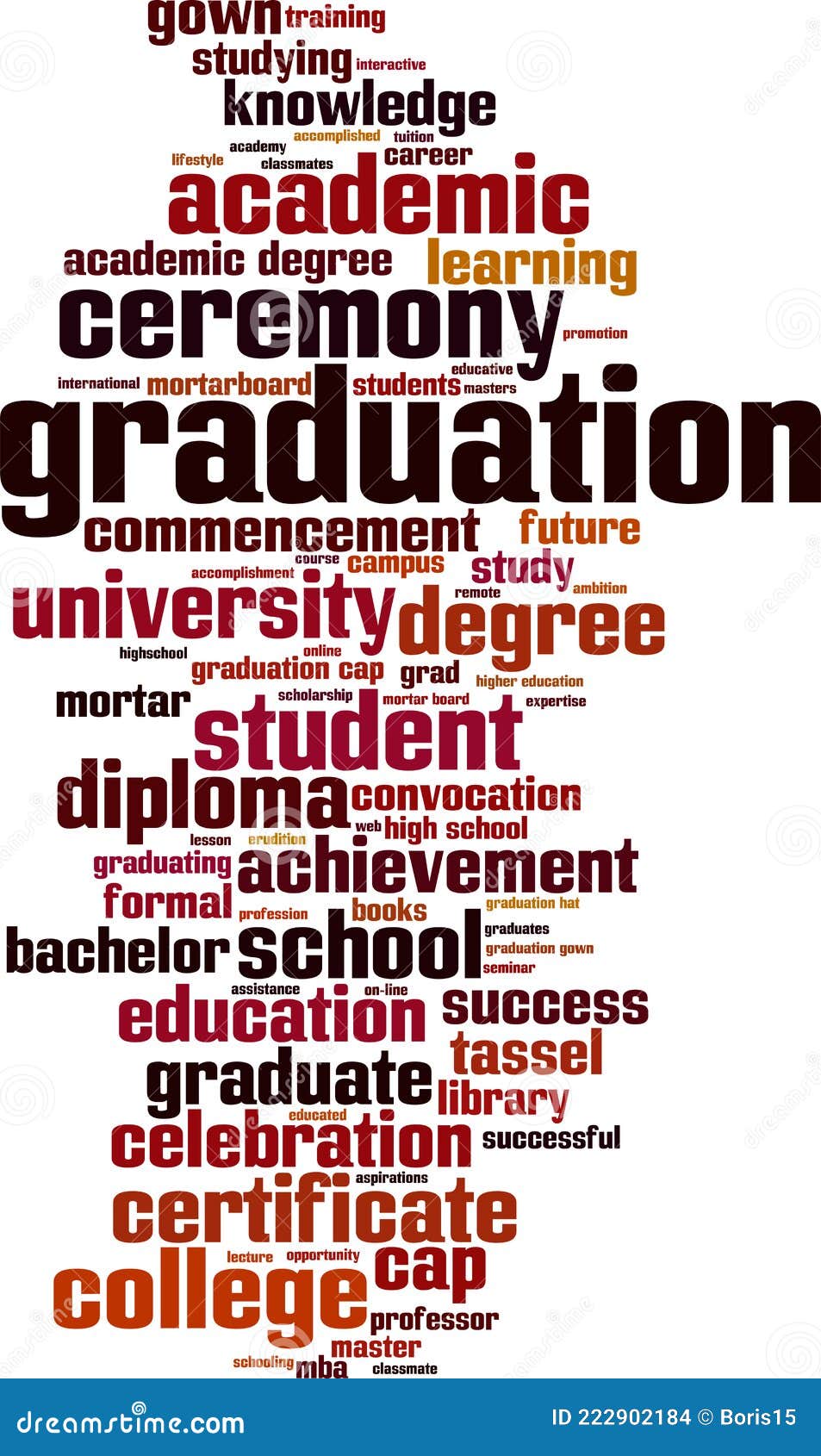 GRADUATION Word Cloud Collage Royalty-Free Stock Photo | CartoonDealer ...