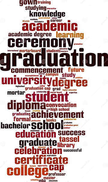 Graduation word cloud stock vector. Illustration of high - 222902184