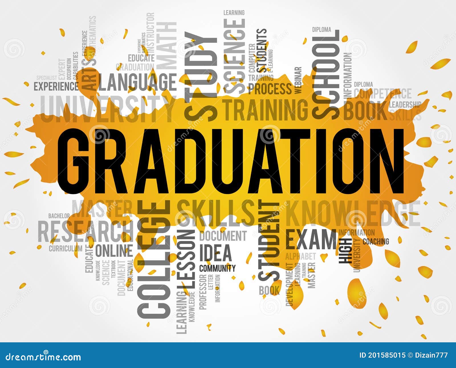 GRADUATION word cloud stock illustration. Illustration of excitement ...