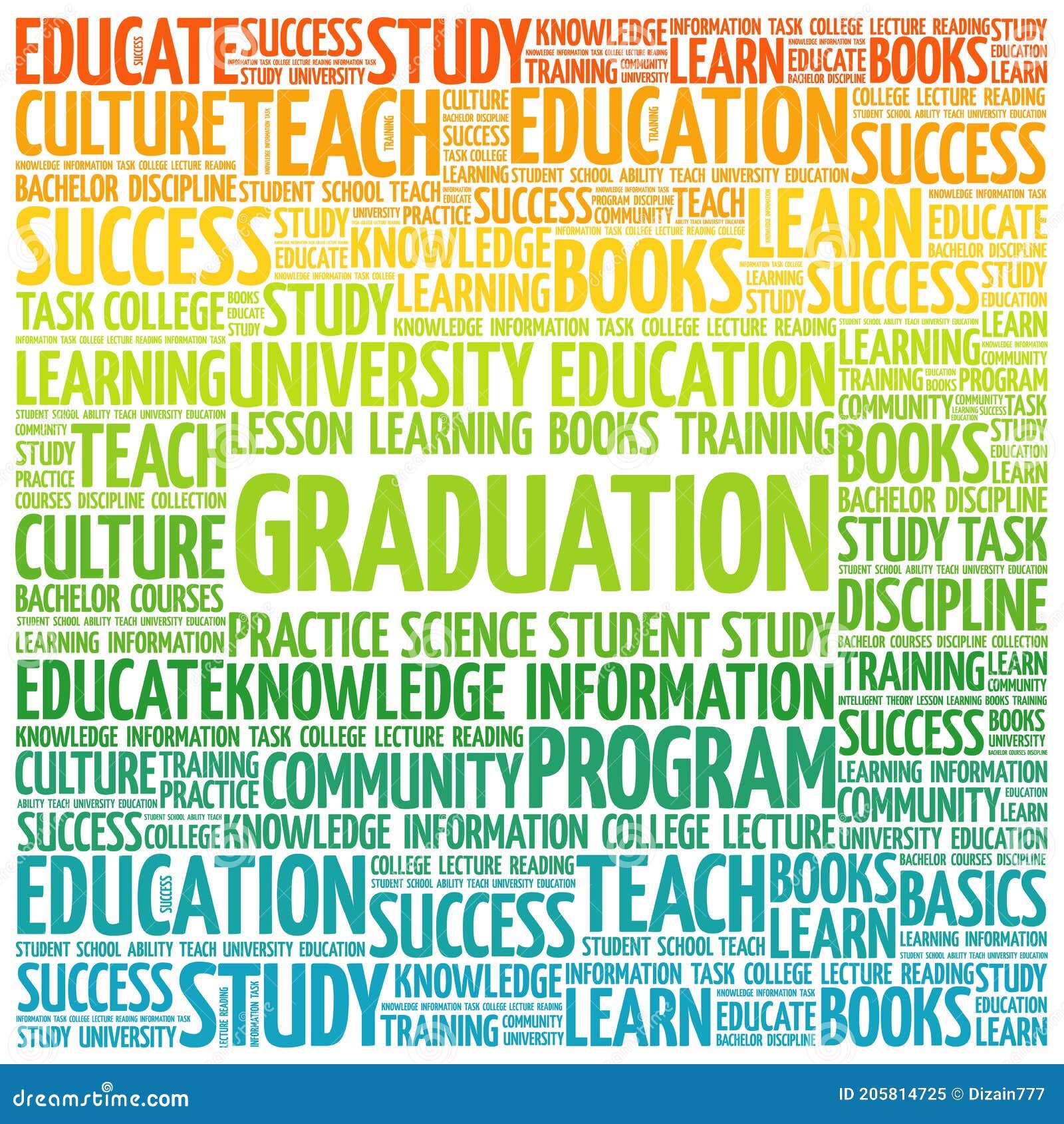 GRADUATION word cloud stock illustration. Illustration of graduate ...