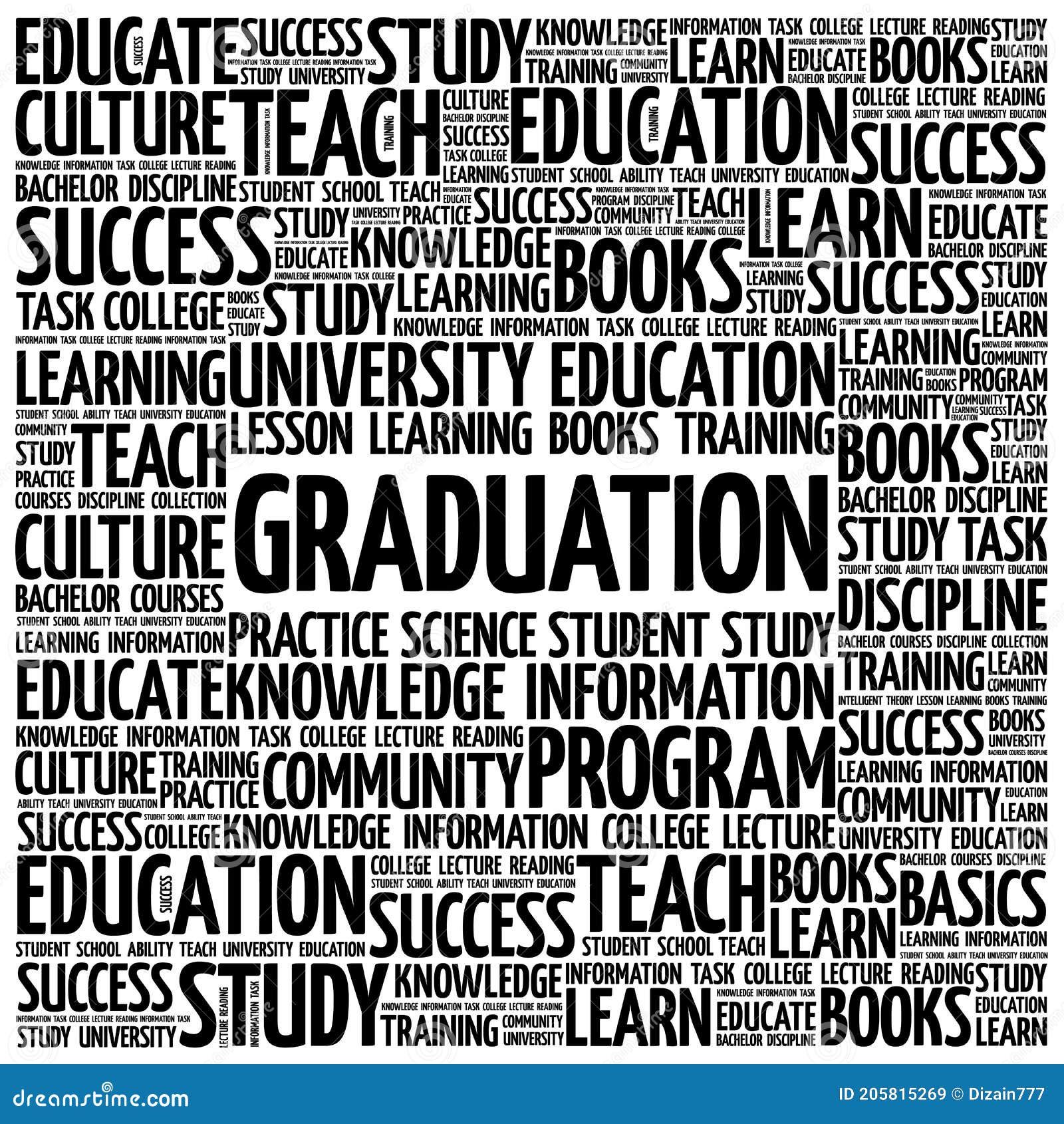GRADUATION Word Cloud Collage Royalty-Free Stock Photo | CartoonDealer ...