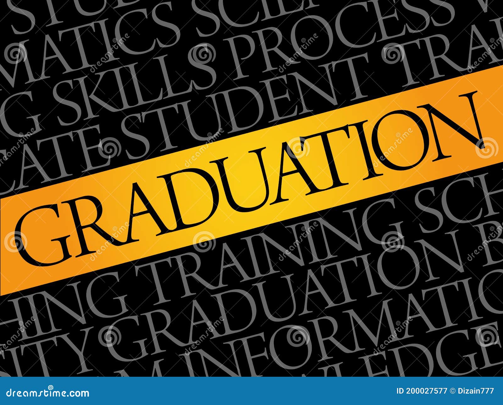 GRADUATION word cloud stock illustration. Illustration of completion ...