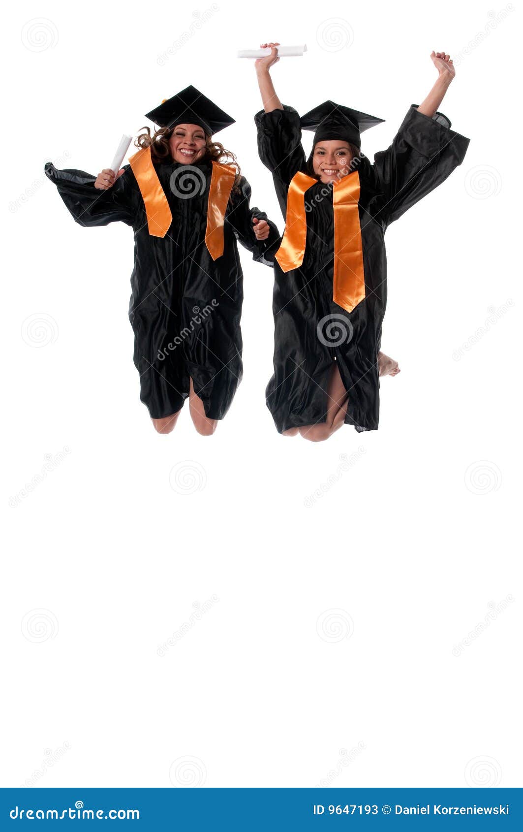 Gradutes jumping stock image. Image of cheerful, graduates - 9647193