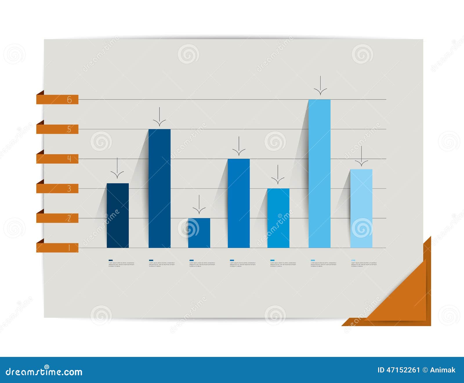 Graf Diagram Infographic Element Vektor Illustrationer - Illustration ...