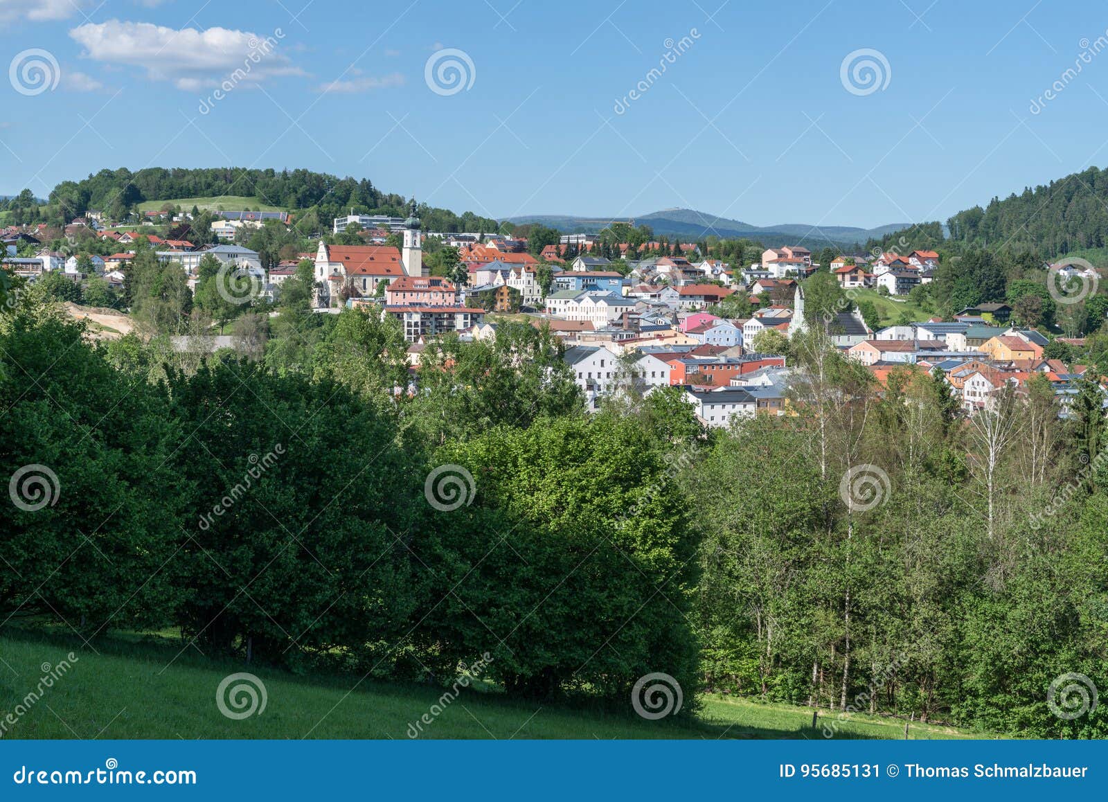Grafenau in the Bavarian Forest Stock Image - Image of holiday ...