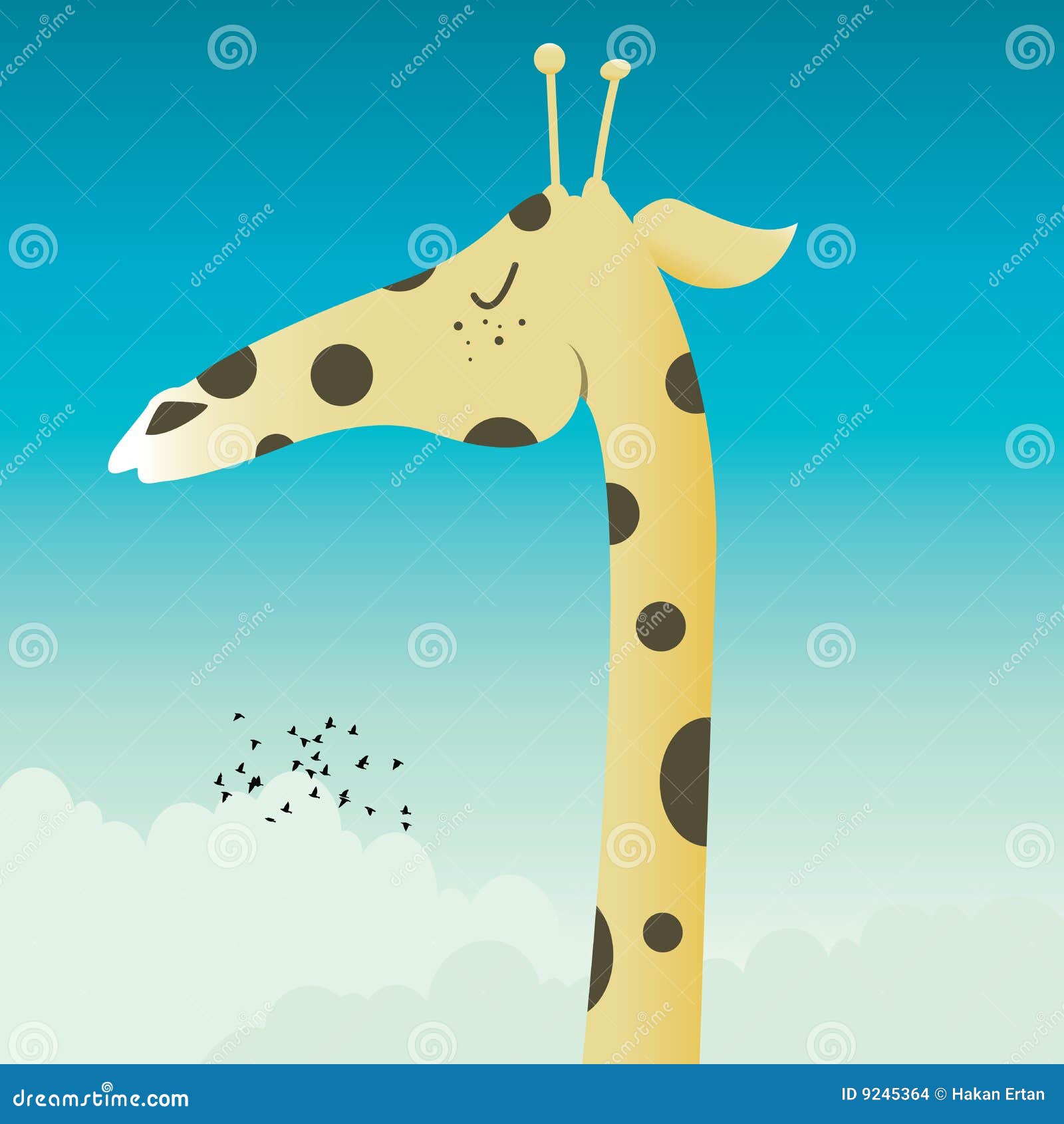 Graffe stock vector. Illustration of characters, emotion - 9245364