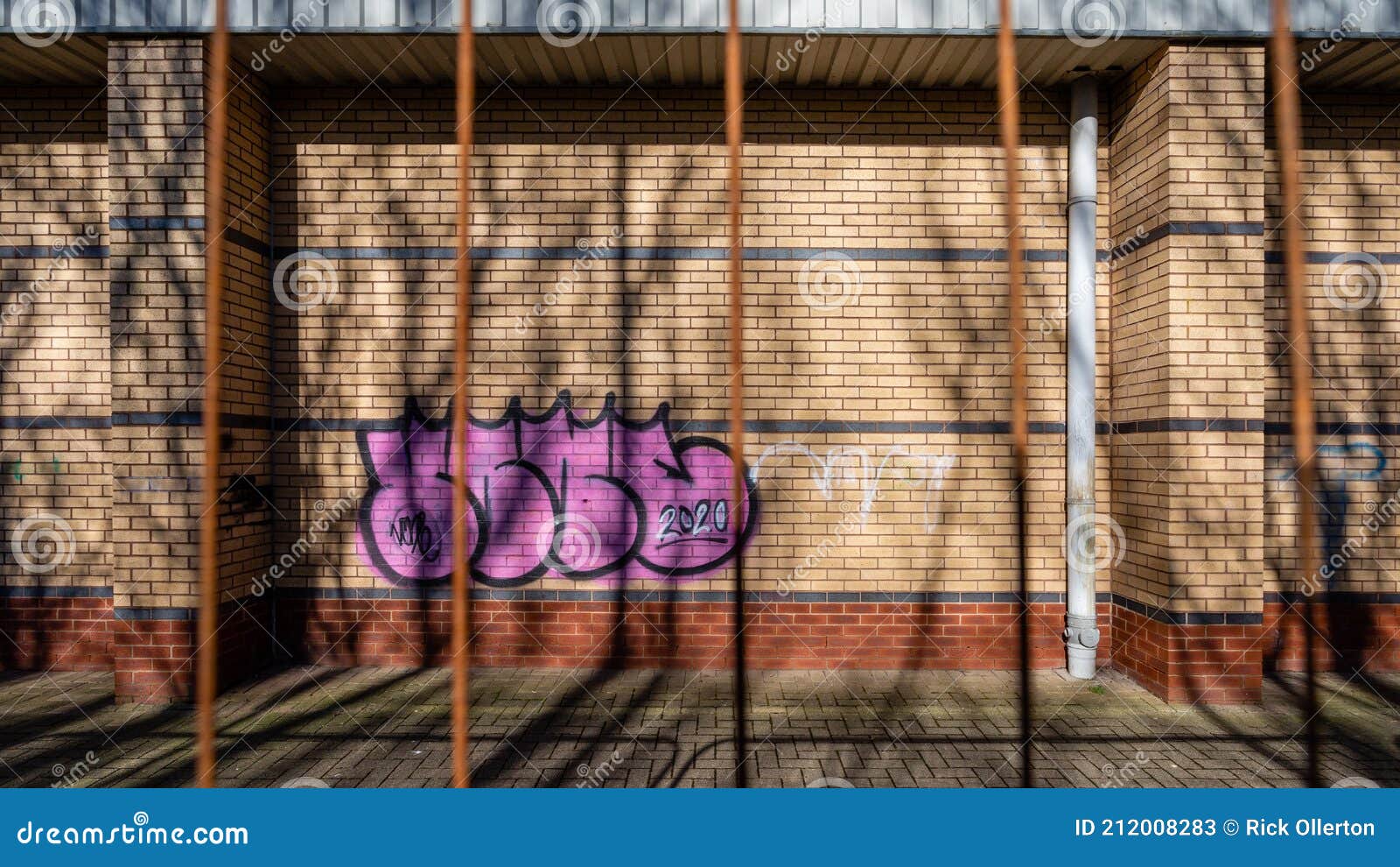Graffiti On An Abandoned Building. Royalty-Free Stock Photography ...