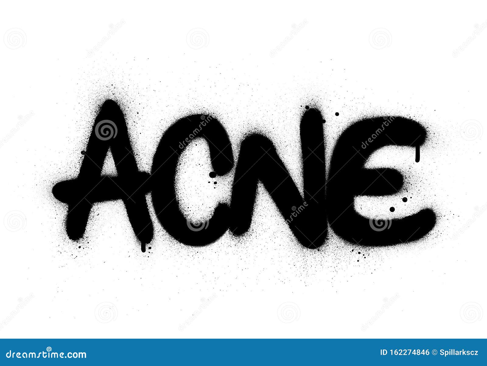 Acne Lettering. Pimple LettersTypography. Whelk Typography Vector ...