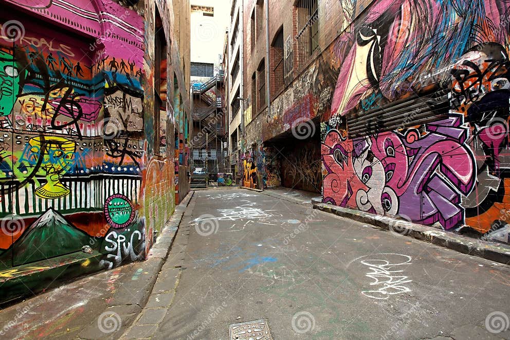 Graffiti Alley editorial photo. Image of alley, escape - 21905216