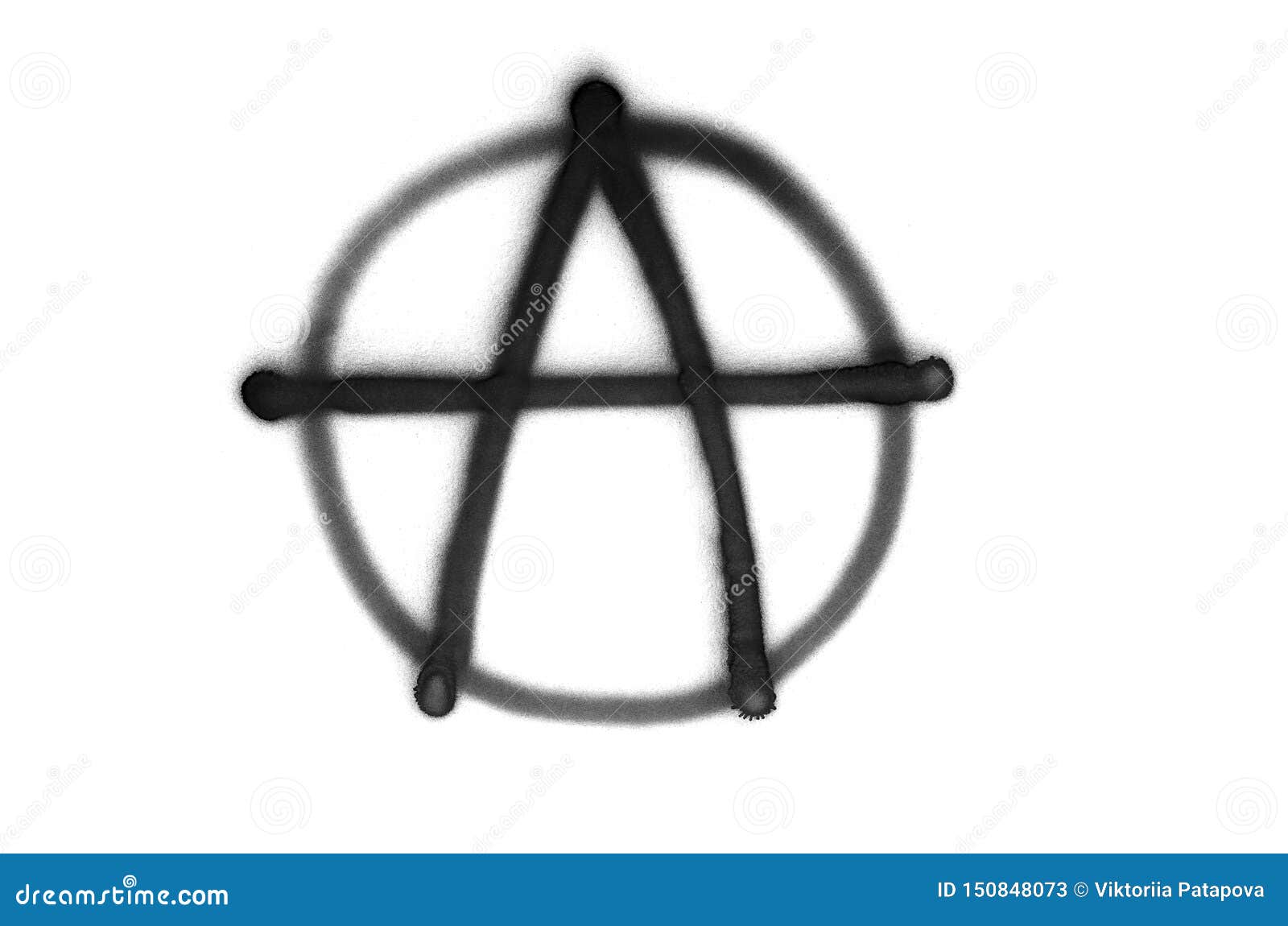 Graffiti Anarchy Sign Sprayed on White Isolated Background Stock Image ...