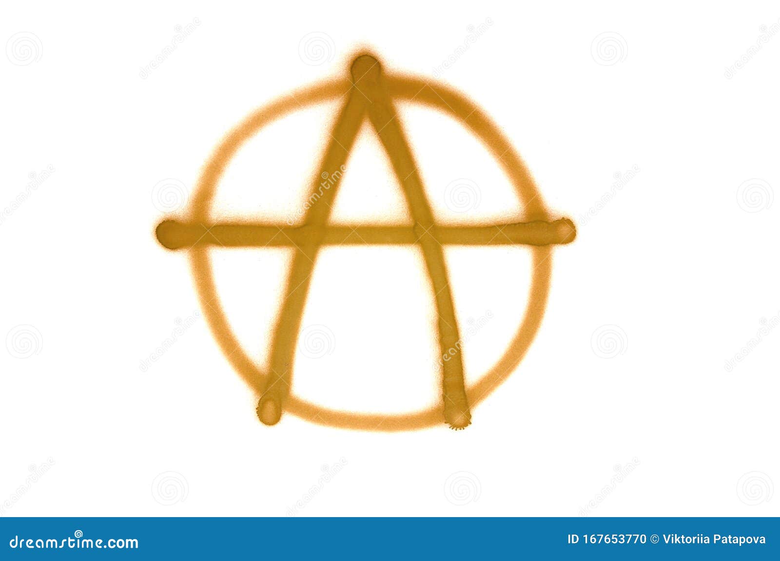 Graffiti Anarchy Sign Sprayed on White Isolated Background Stock Photo ...