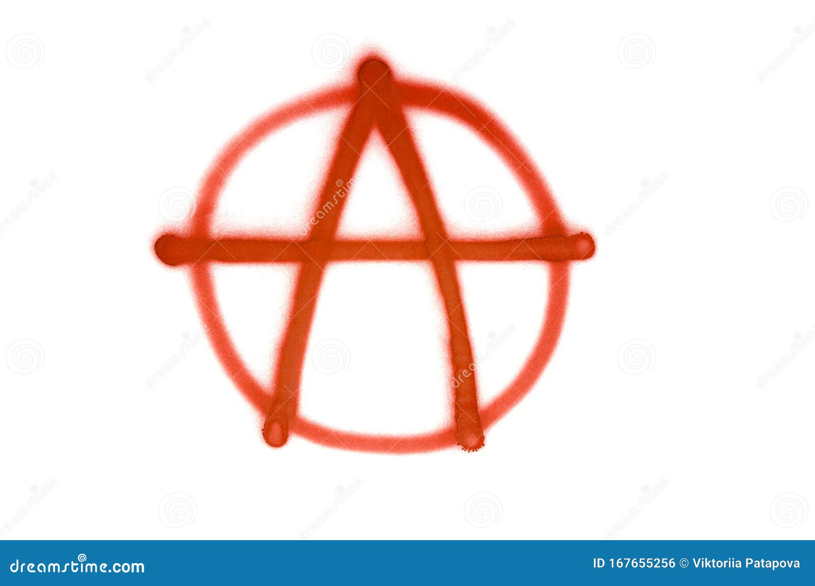 Graffiti Anarchy Sign Sprayed on White Isolated Background Stock Photo ...