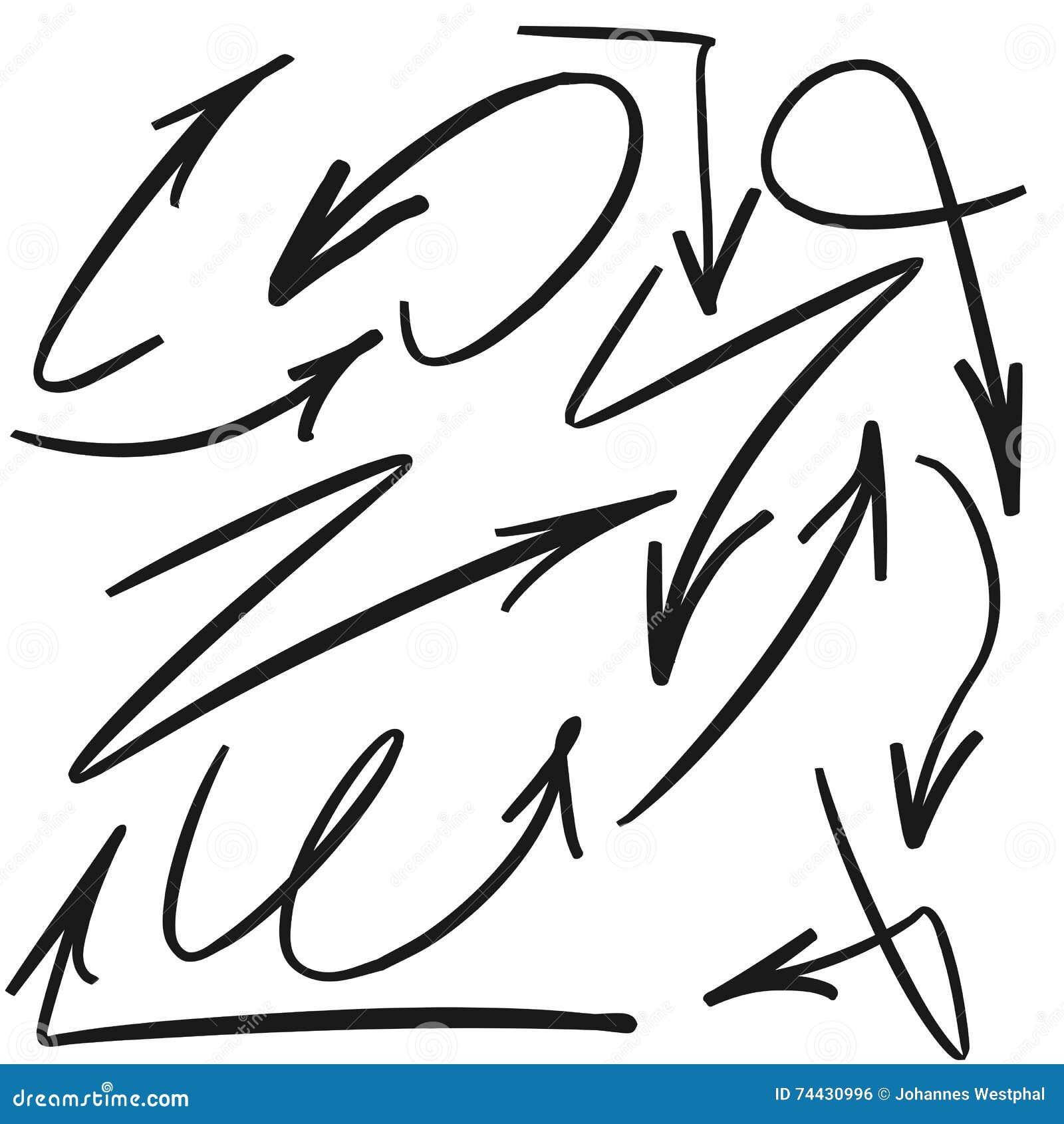 Graffiti Arrows Free Hand Drawn Sign Set Stock Vector - Illustration of ...