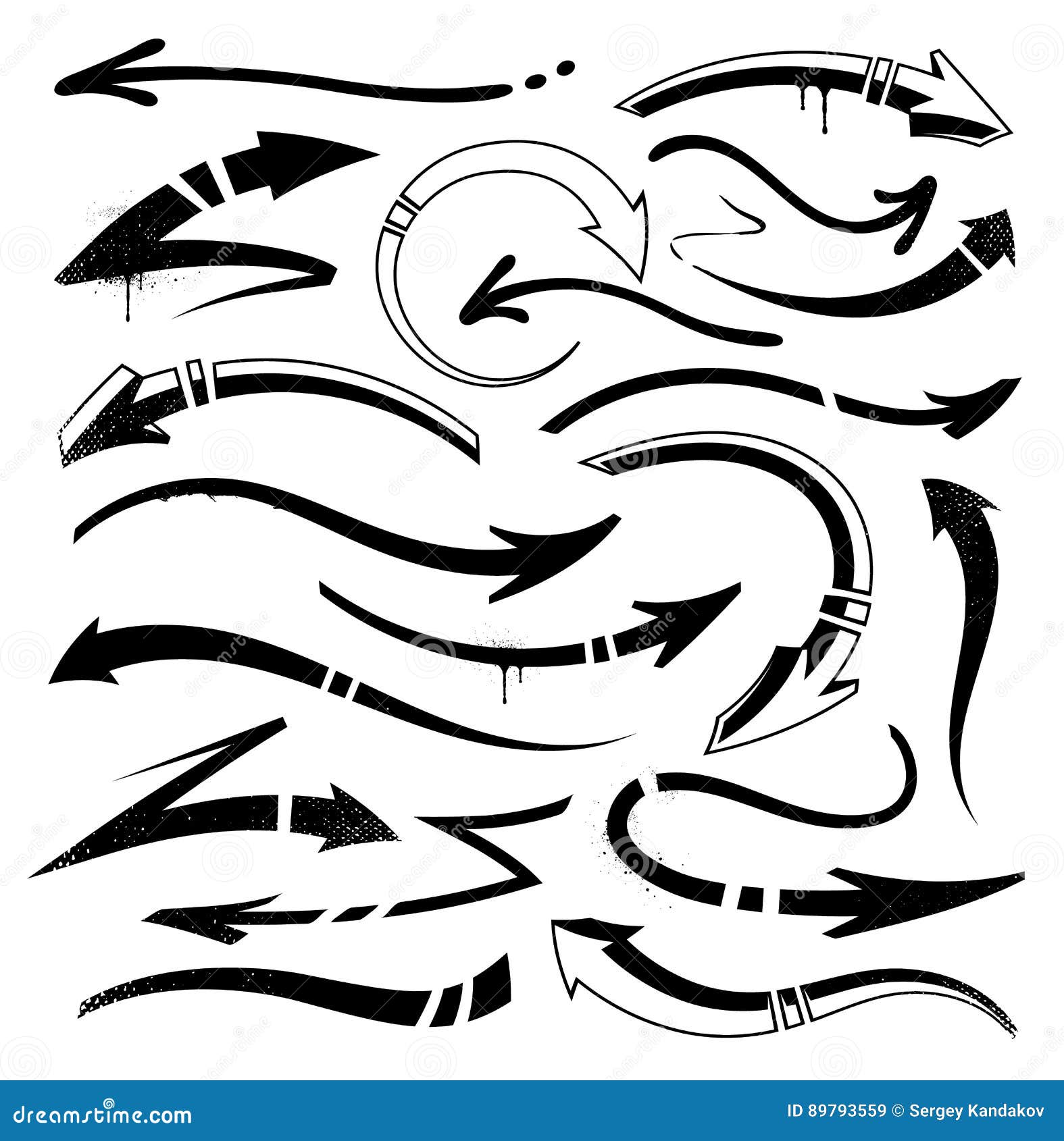 Graffiti Arrows Banners Vector Illustration | CartoonDealer.com #92870484